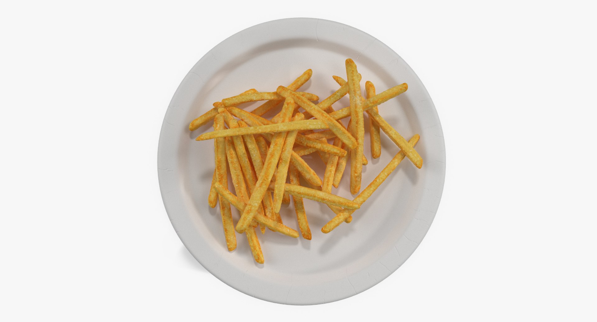 3D Model French Fries Paper Plate | 1141964 | TurboSquid