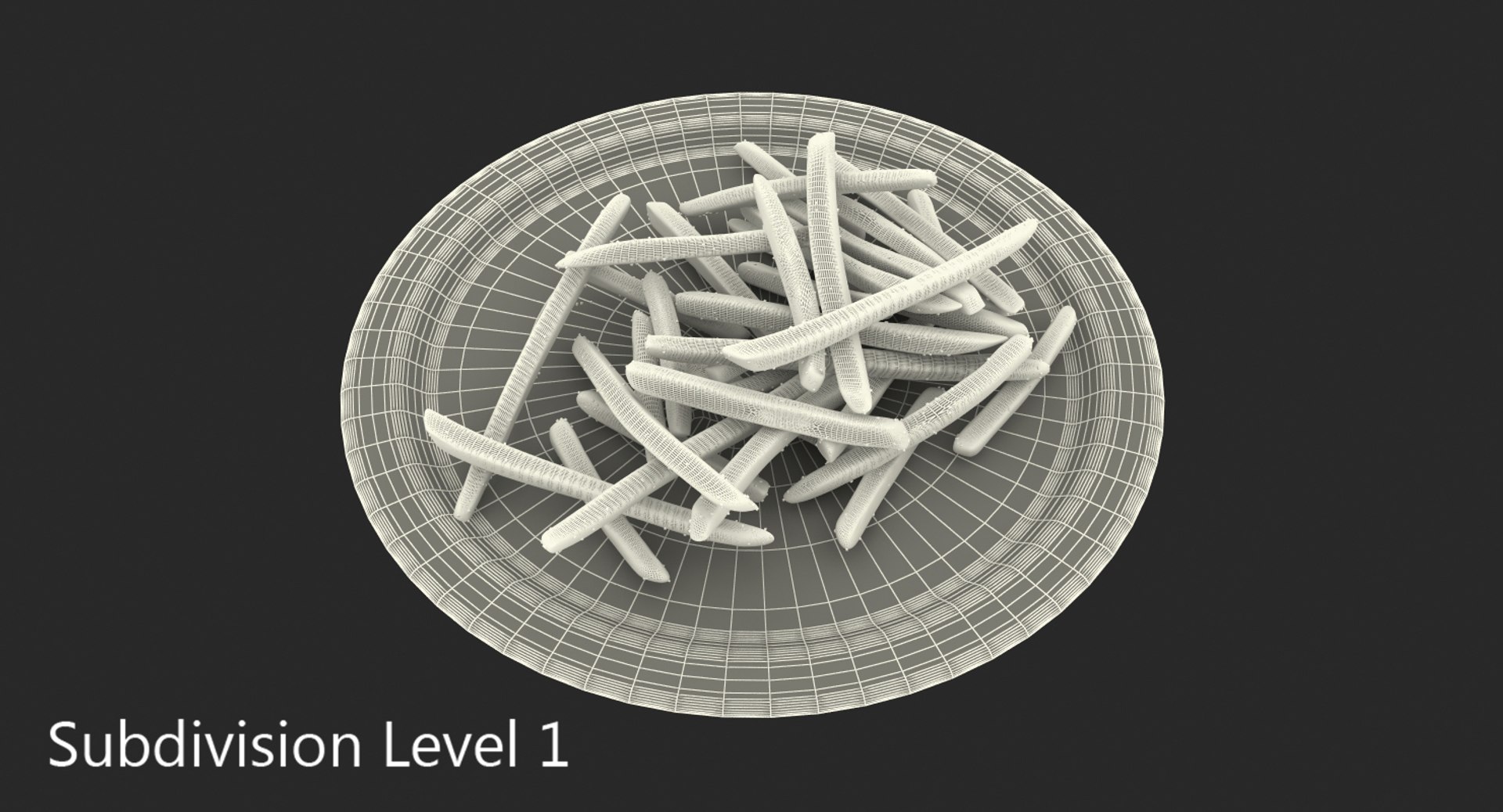 3D Model French Fries Paper Plate | 1141964 | TurboSquid