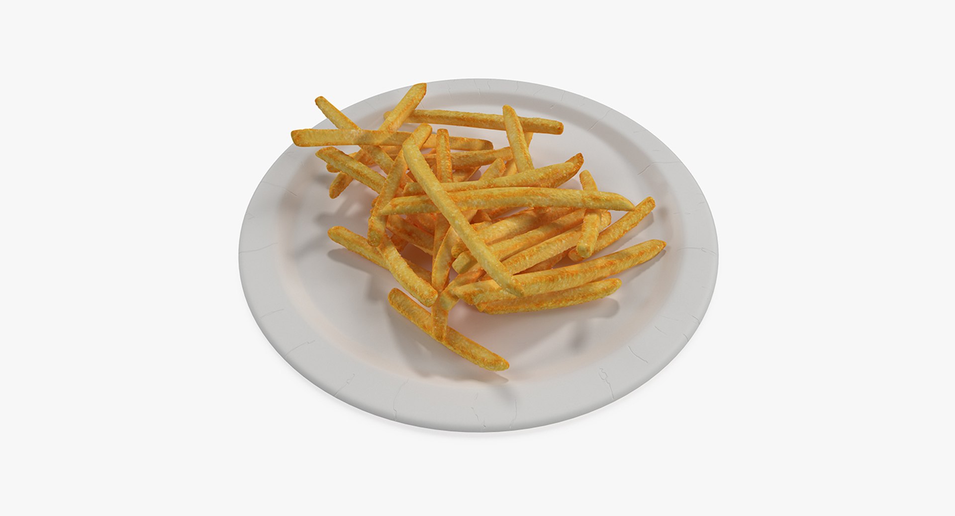 3D Model French Fries Paper Plate | 1141964 | TurboSquid