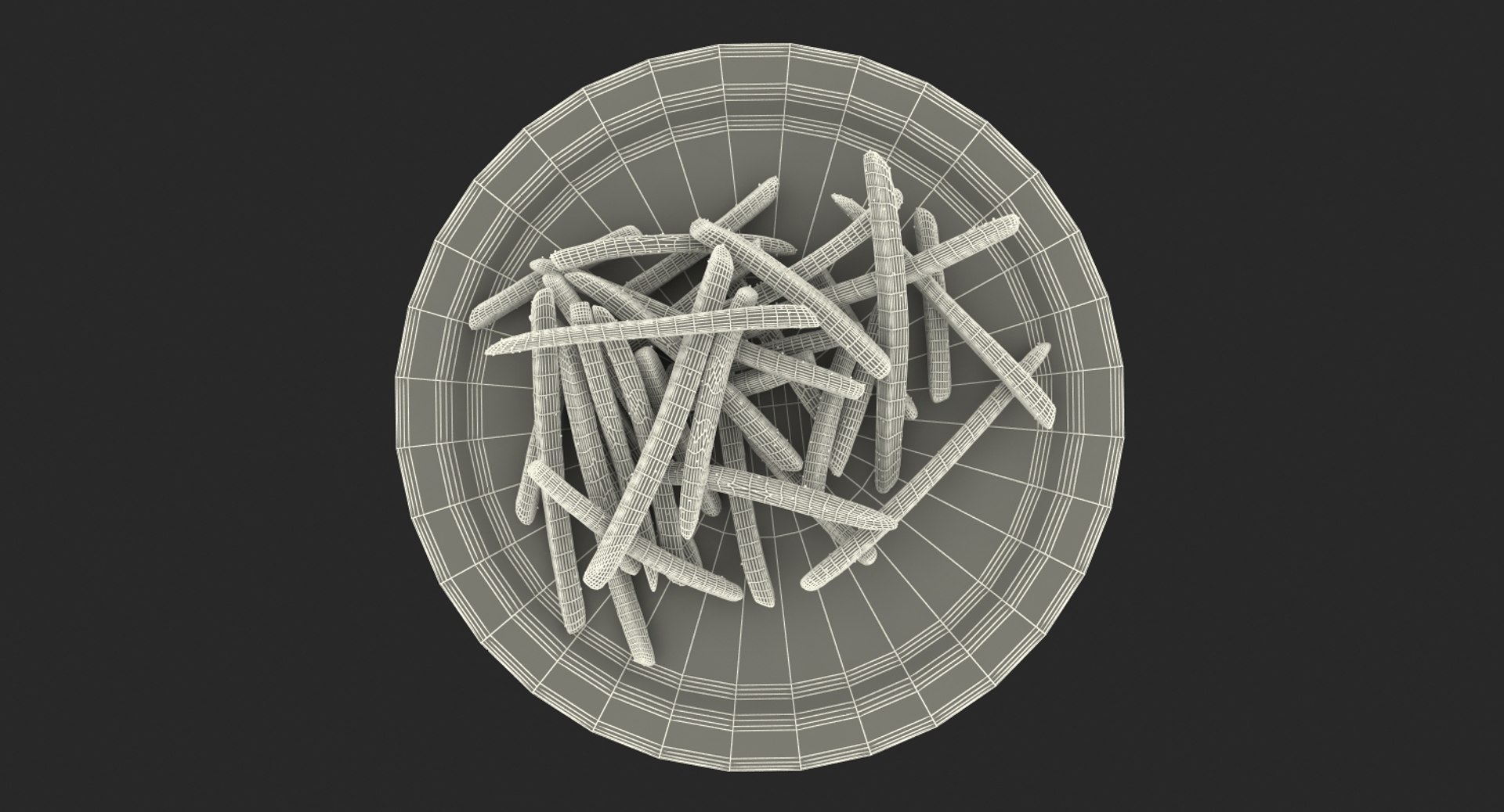 3D Model French Fries Paper Plate | 1141964 | TurboSquid