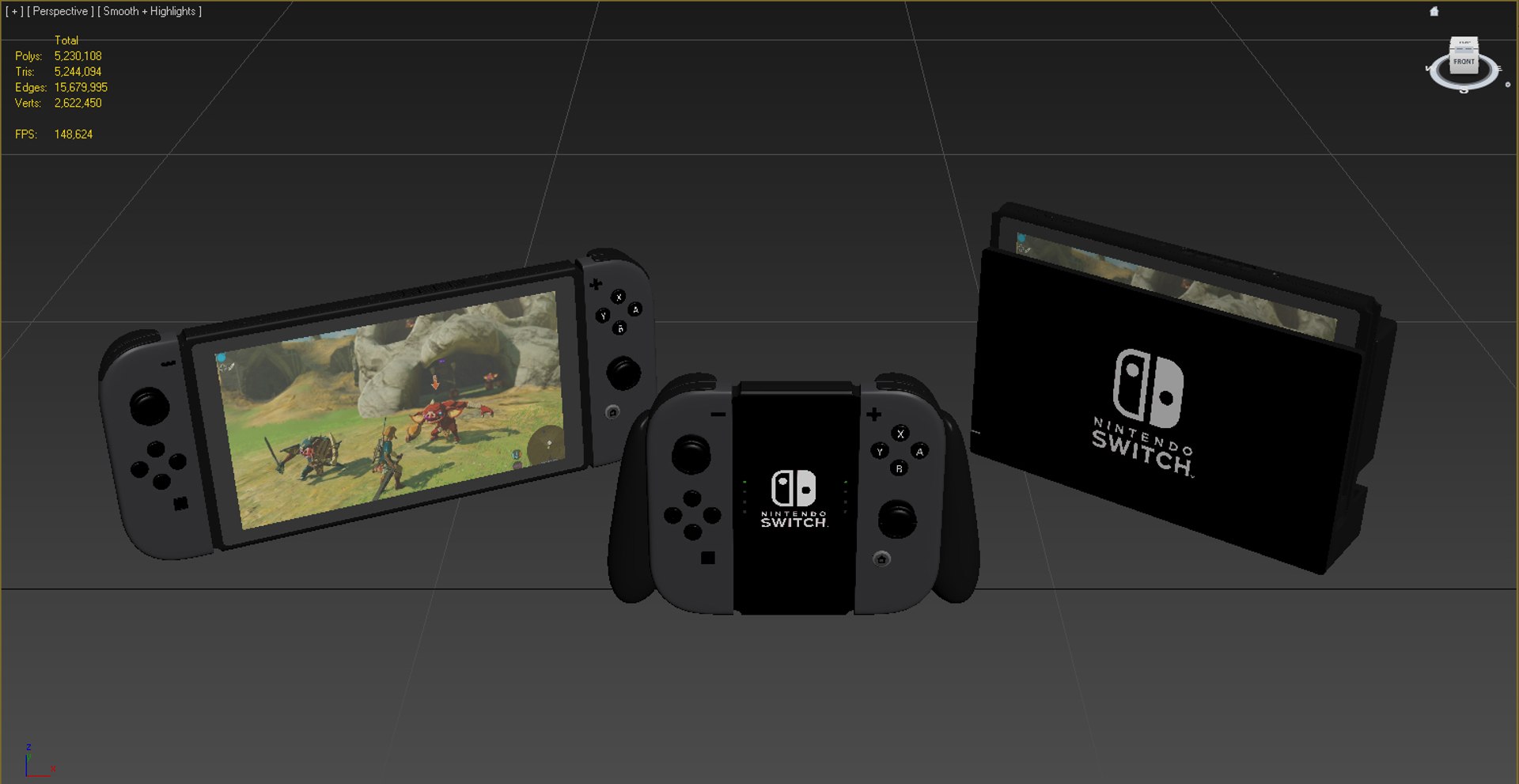 nintendo switches 3d max