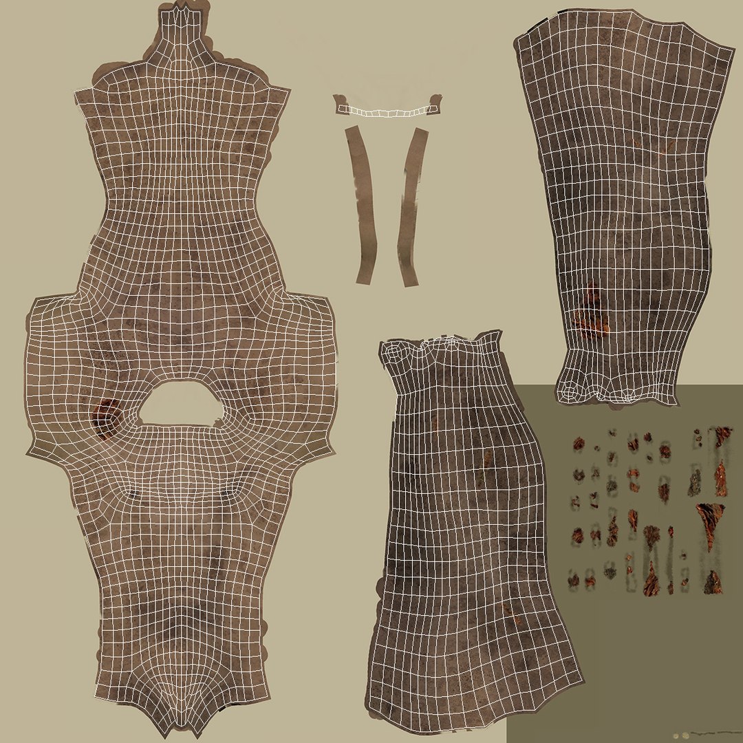 3D Zombie Male Figure Fur Rigged - TurboSquid 2381602