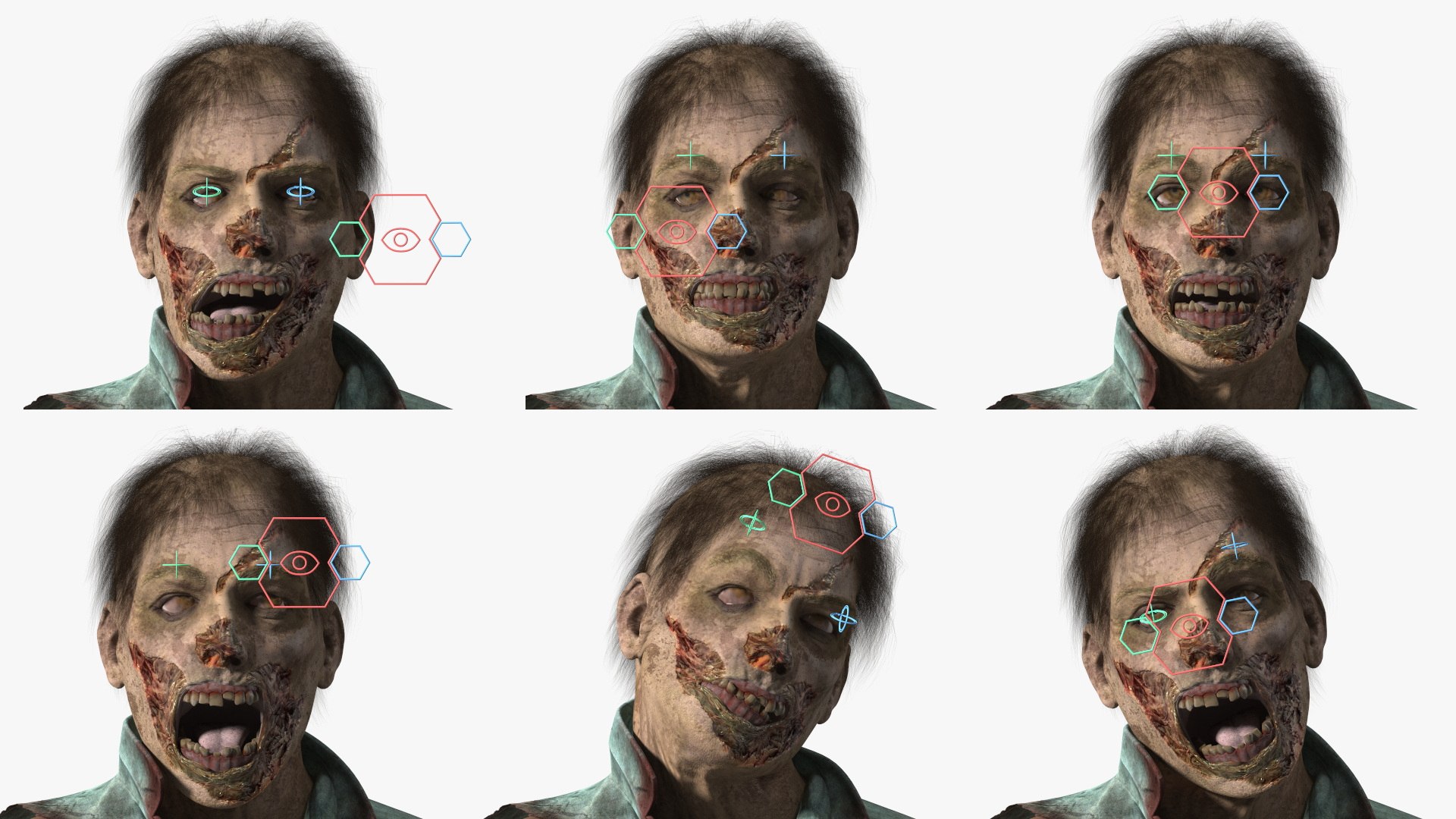 3D Zombie Male Figure Fur Rigged - TurboSquid 2381602