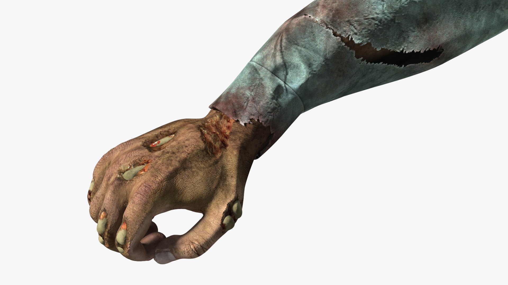 3D Zombie Male Figure Fur Rigged - TurboSquid 2381602