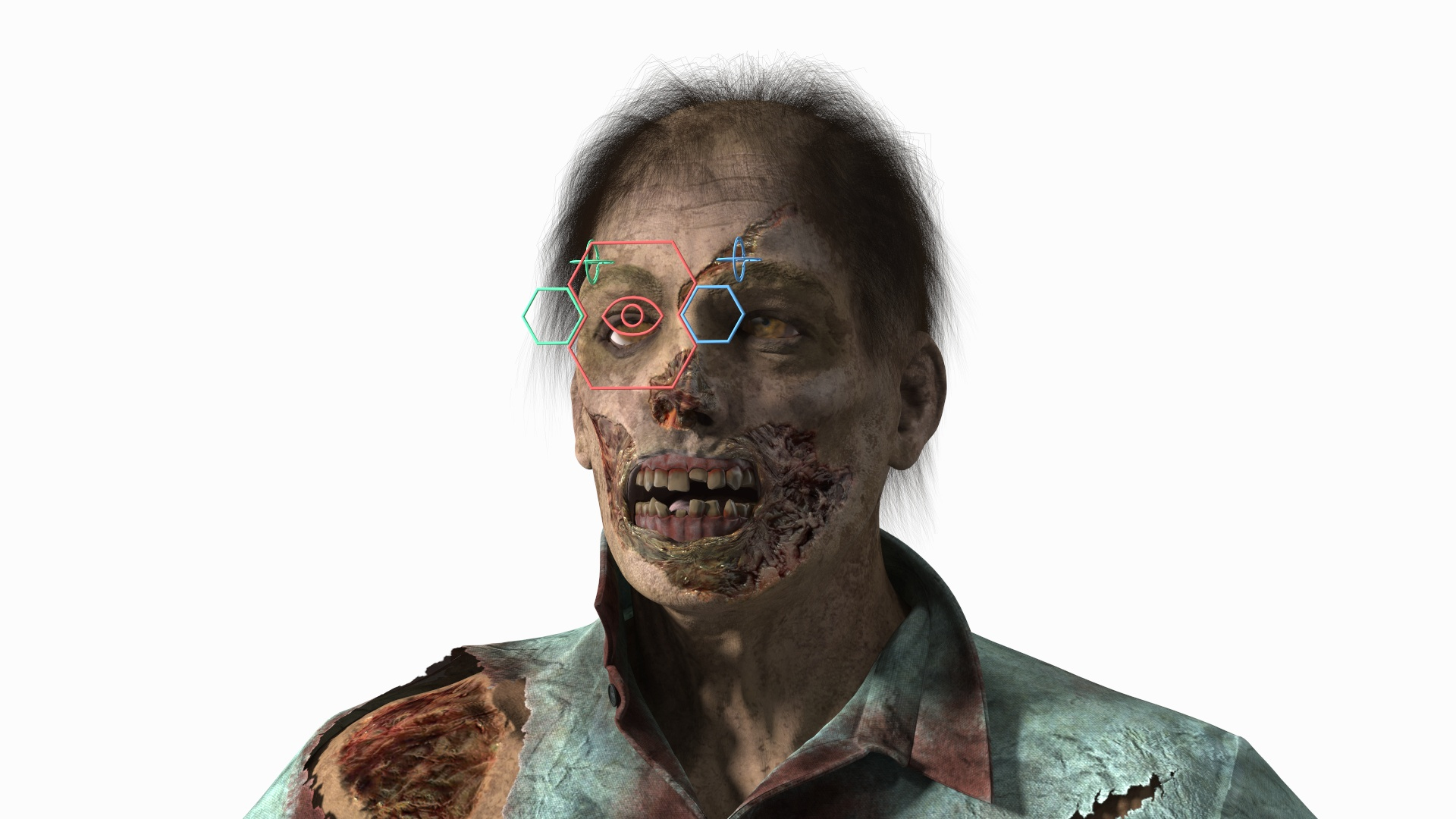 3D Zombie Male Figure Fur Rigged - TurboSquid 2381602