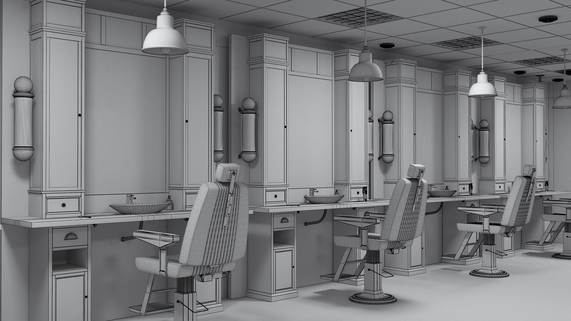 Barber Shop 3D - TurboSquid 2292569