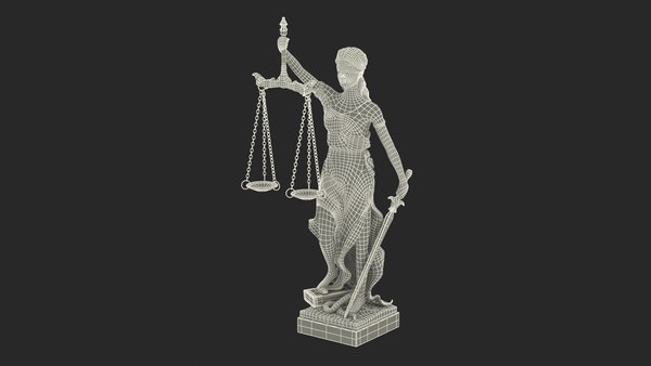 Silver Statue Justice 3D model - TurboSquid 1974431