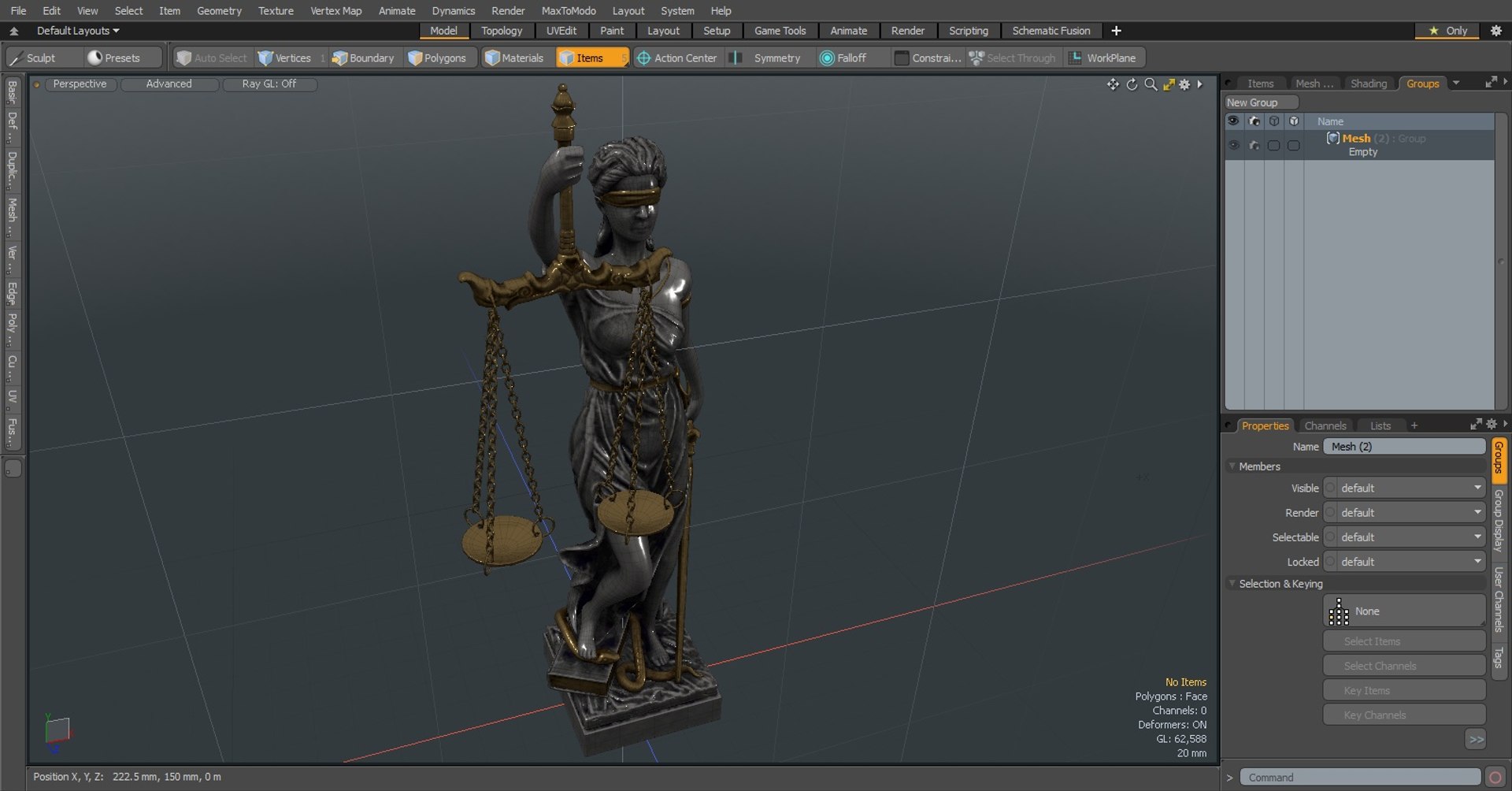 Silver Statue Justice 3D Model - TurboSquid 1974431