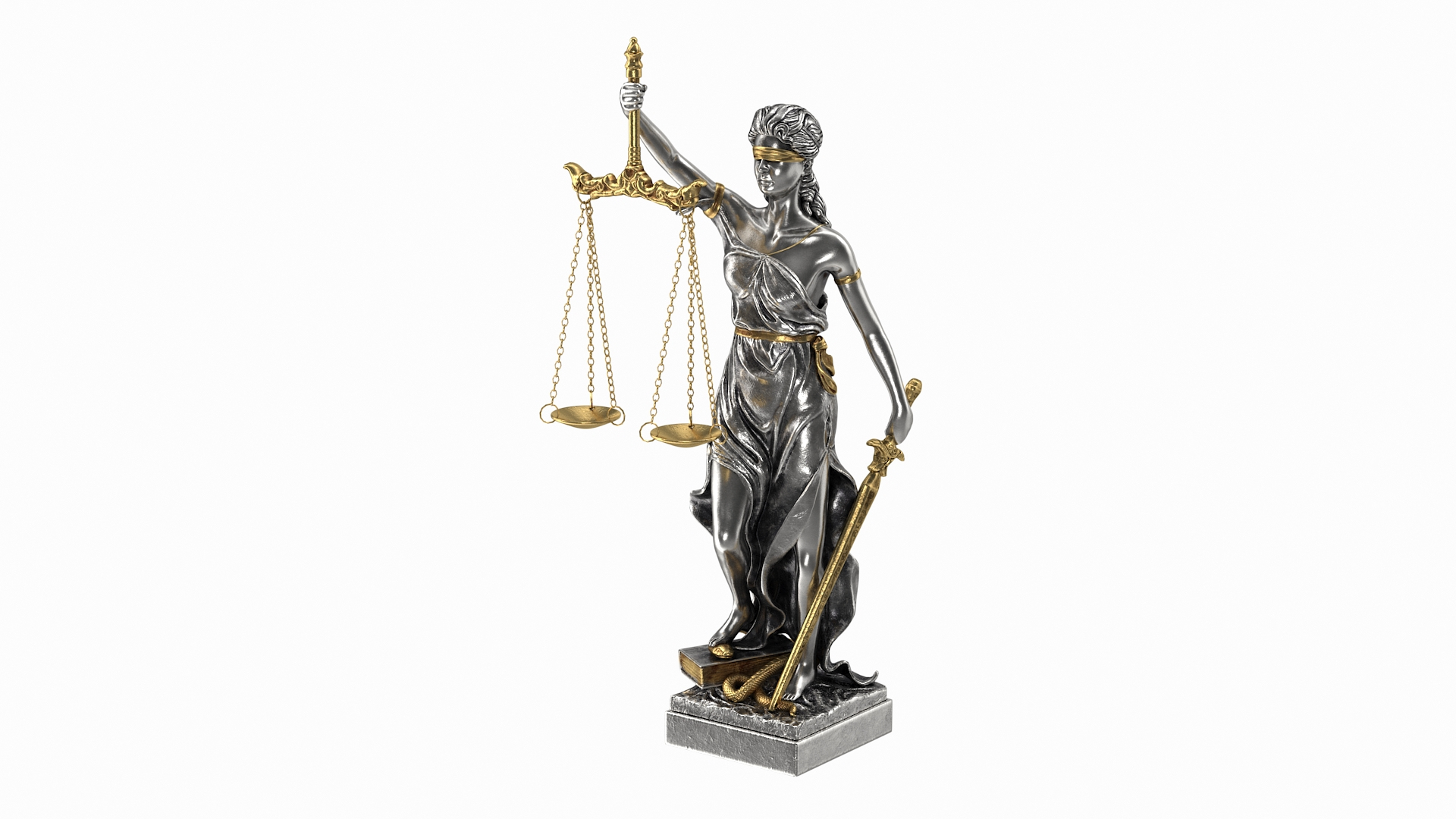 Silver Statue Justice 3D Model - TurboSquid 1974431