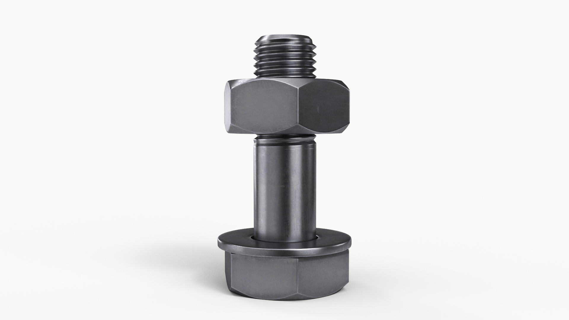 Steel Hex Bolt Nut Washer - Set 3D Model - TurboSquid 2115498