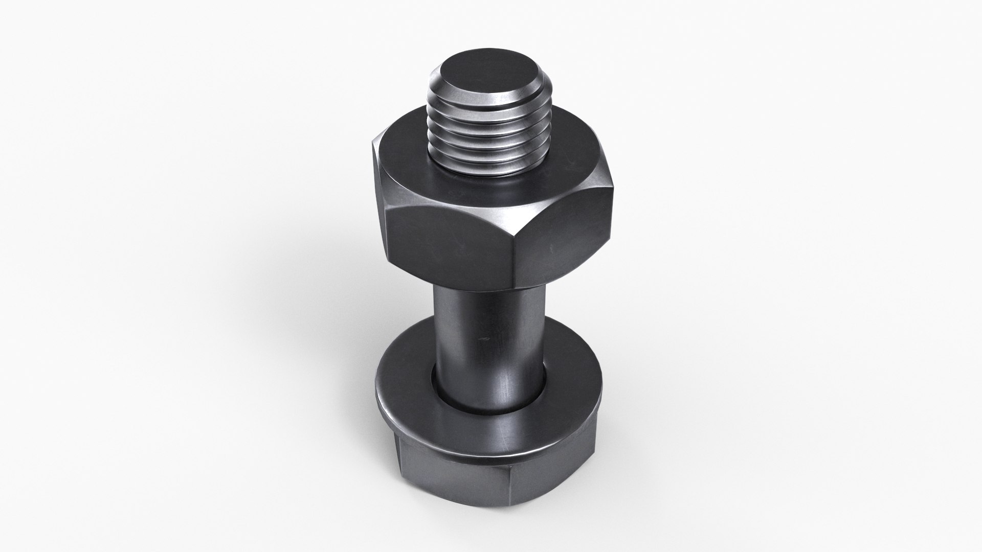Steel Hex Bolt Nut Washer - Set 3D Model - TurboSquid 2115498