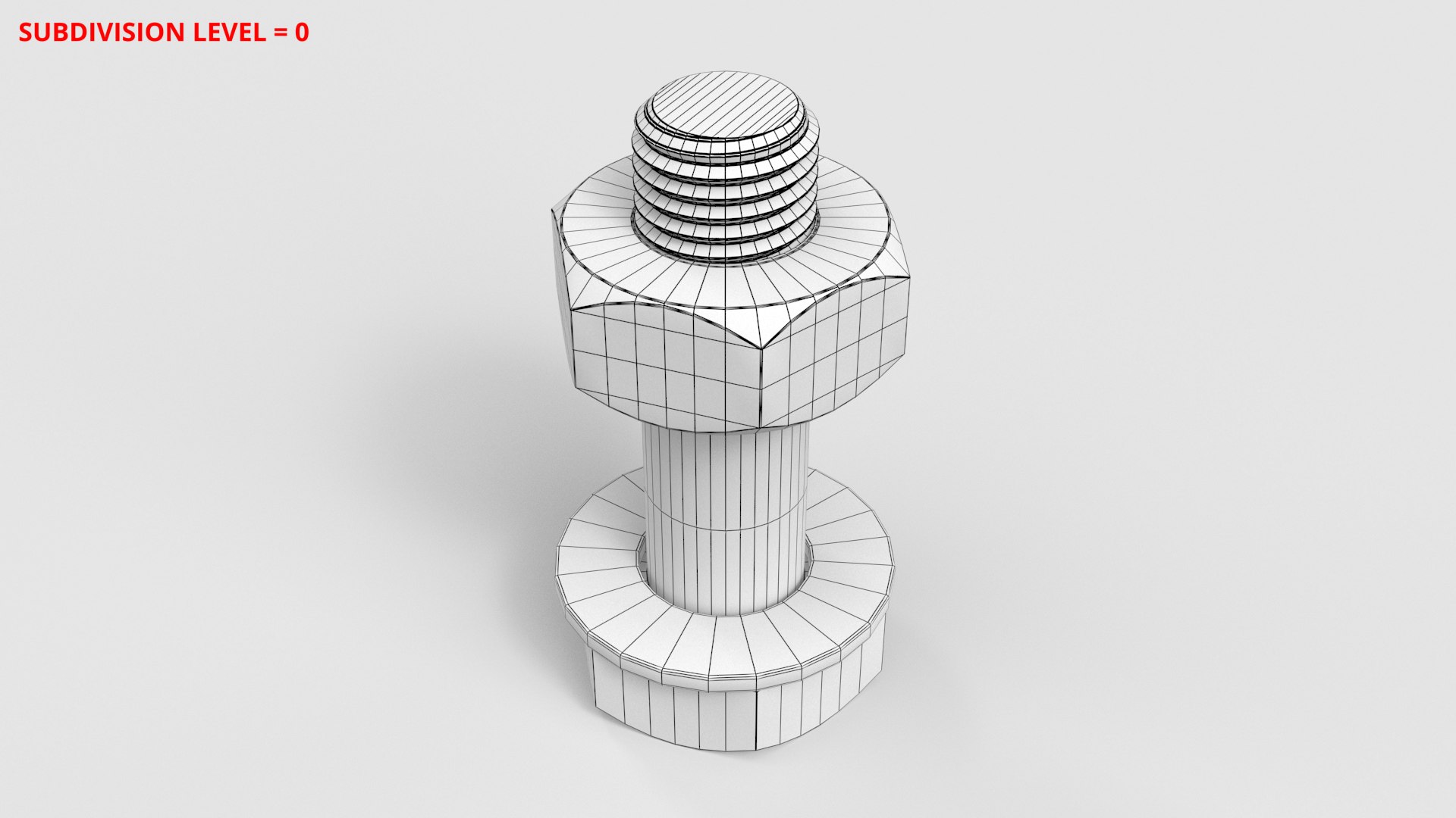 Steel Hex Bolt Nut Washer - Set 3D Model - TurboSquid 2115498