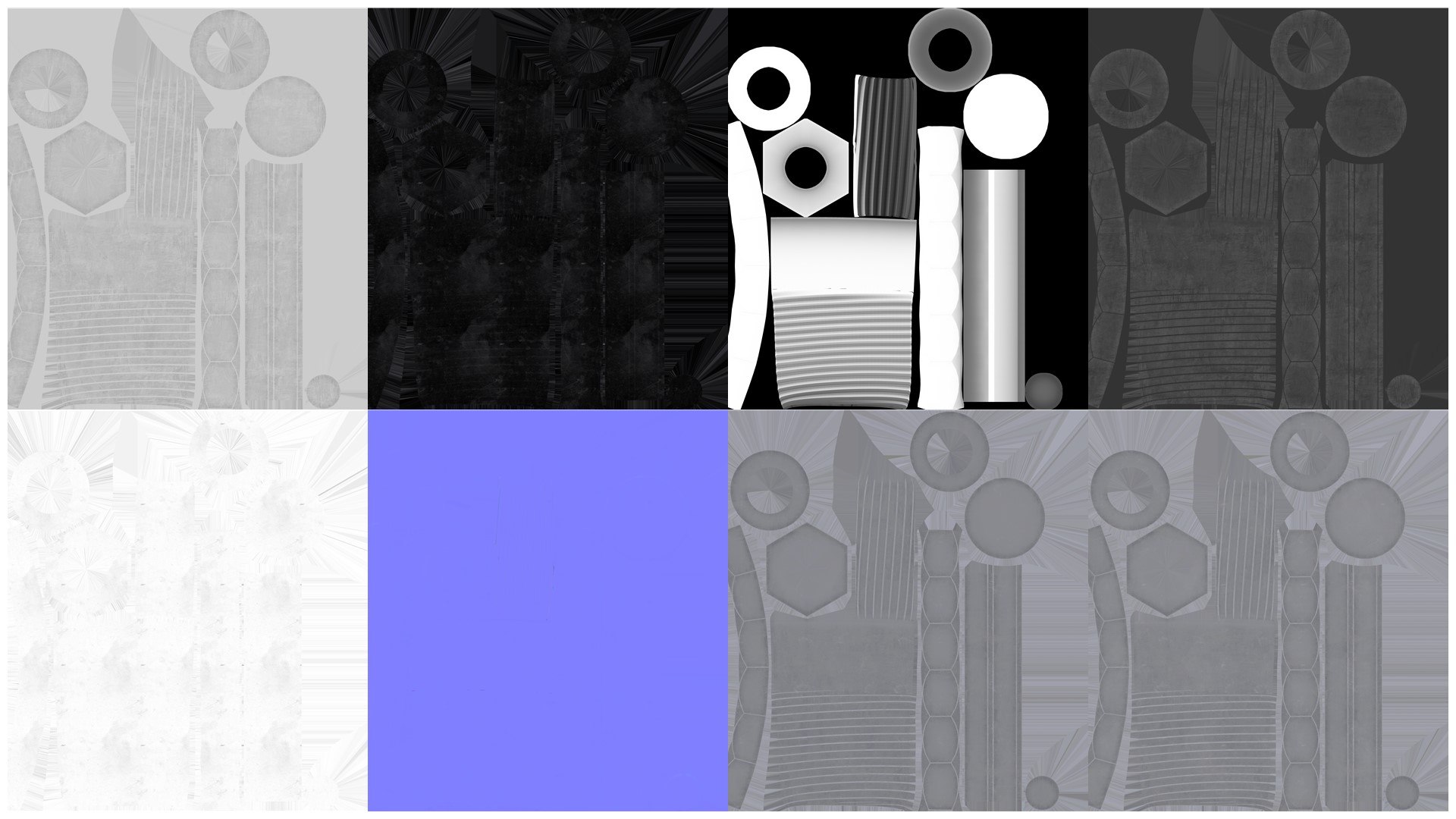 Steel Hex Bolt Nut Washer - Set 3D model - TurboSquid 2115498