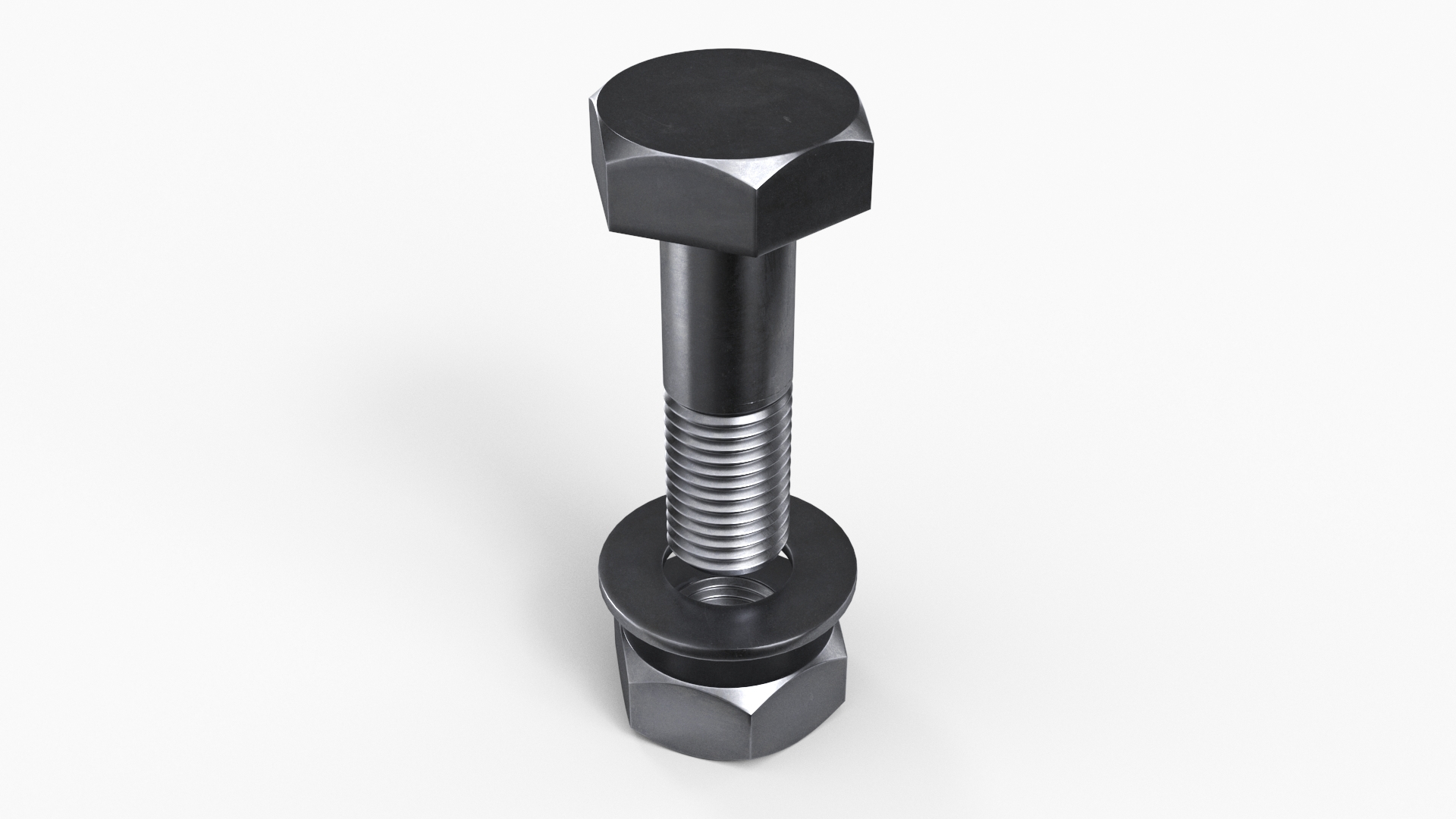 Steel Hex Bolt Nut Washer - Set 3D model - TurboSquid 2115498