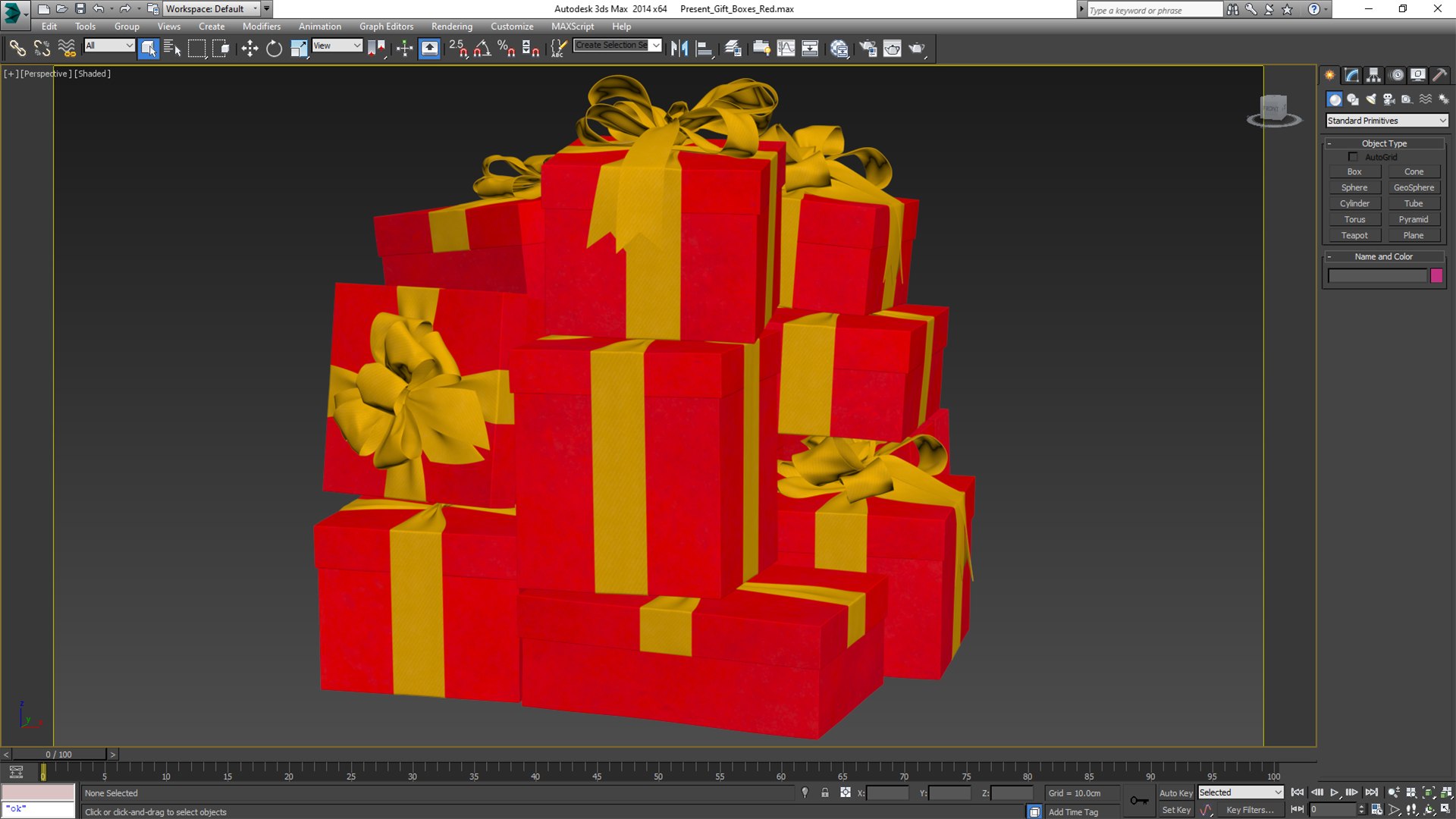 3D Present Gift Boxes Red - TurboSquid 2207032
