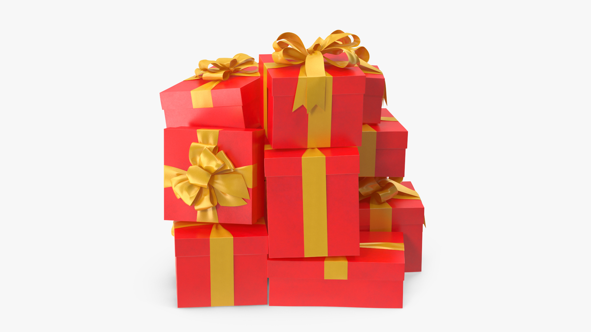 3D Present Gift Boxes Red - TurboSquid 2207032