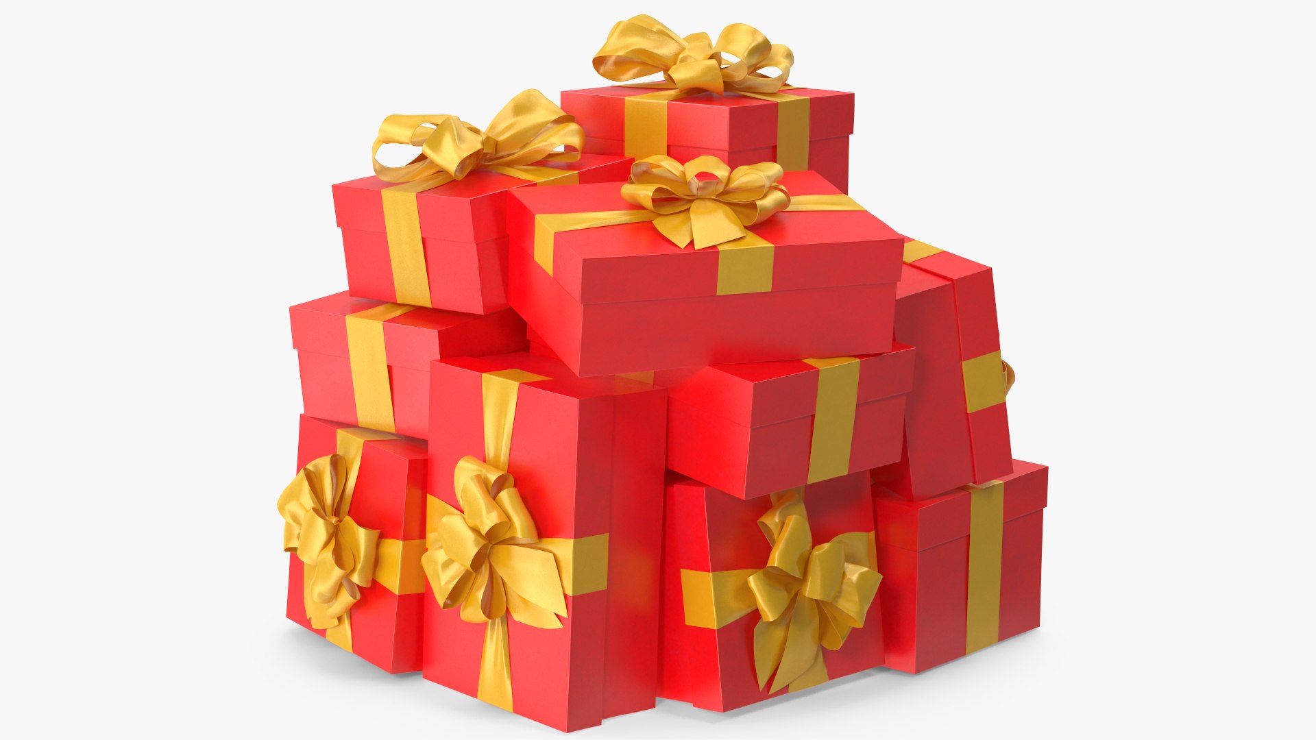 3D Present Gift Boxes Red - TurboSquid 2207032