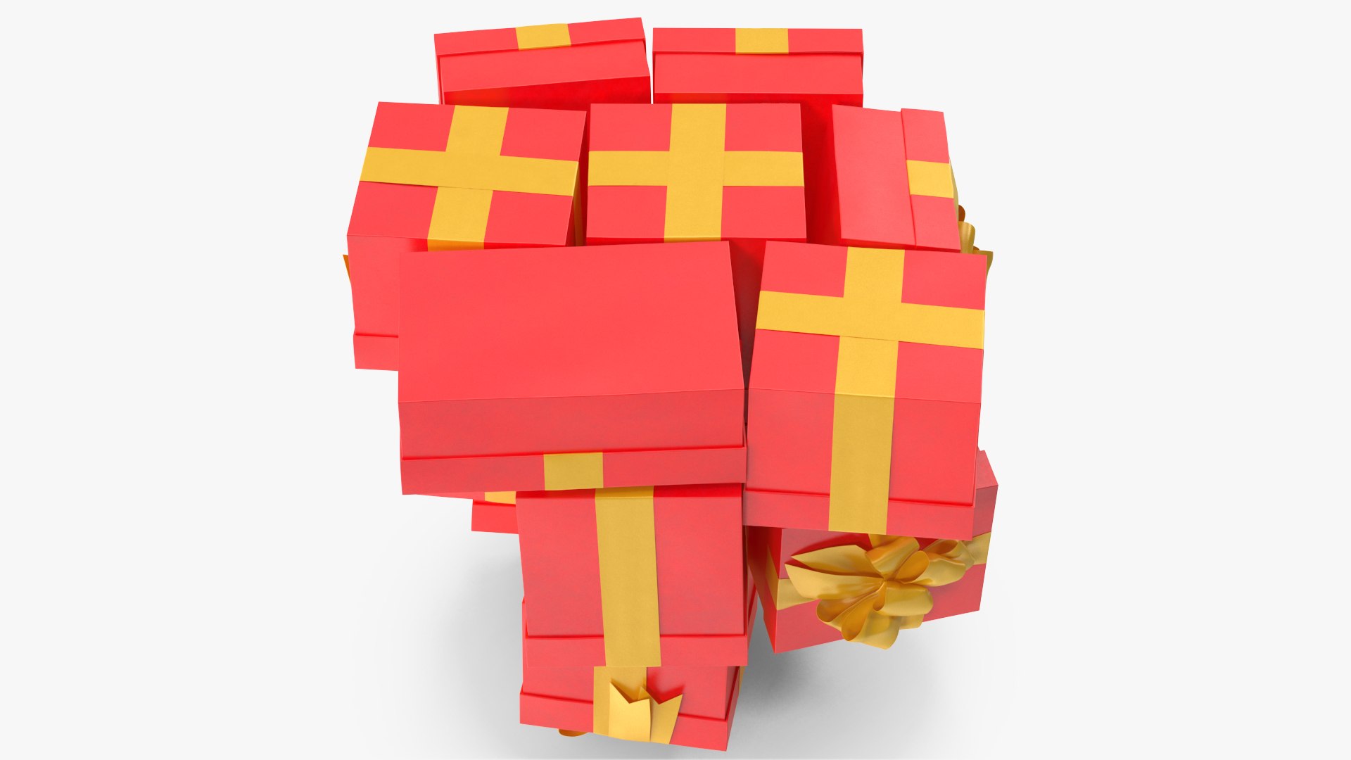 3D Present Gift Boxes Red - TurboSquid 2207032