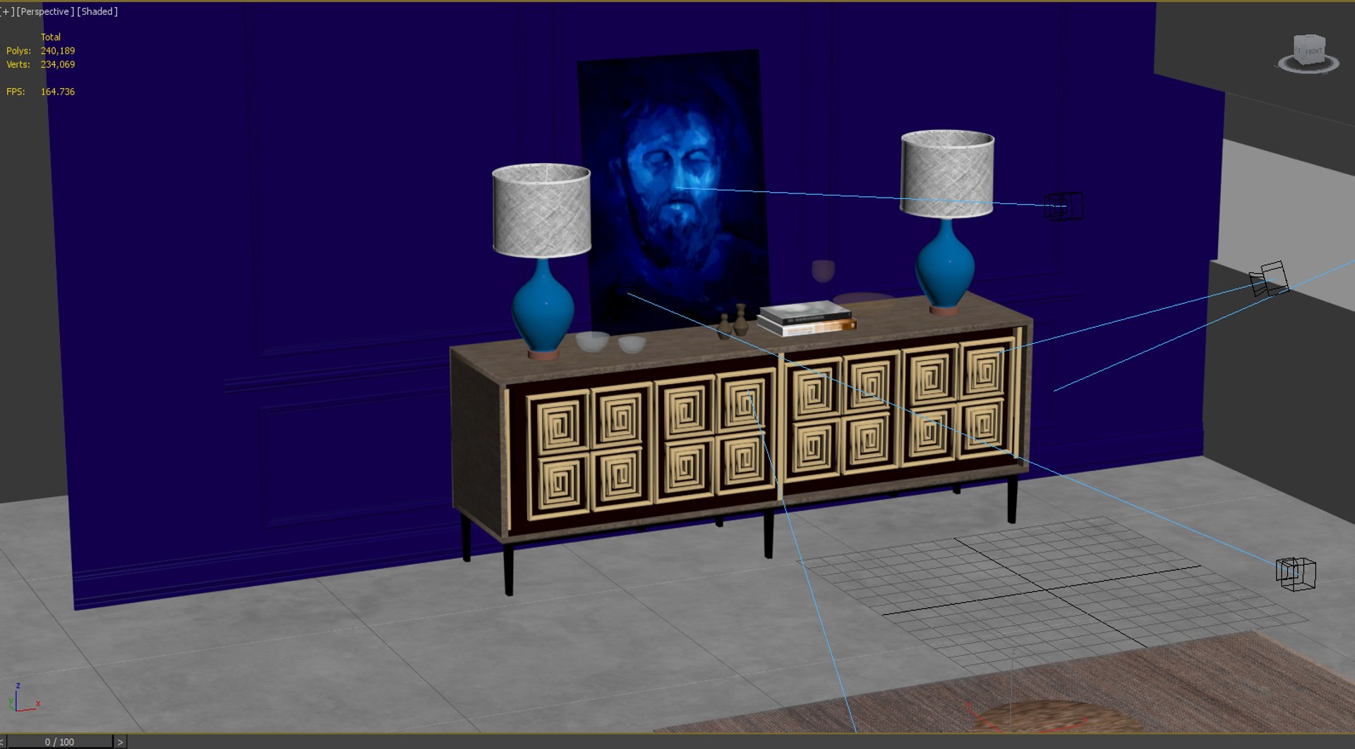 3D Cupboard Scene Model - TurboSquid 1421830
