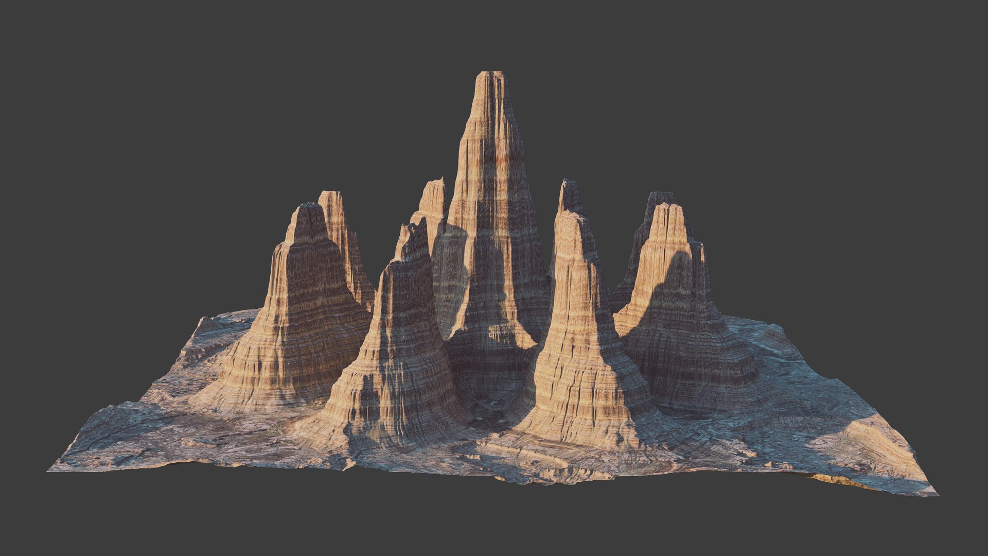 3D 8K Detailed Cliff Landscape Model - TurboSquid 1811965