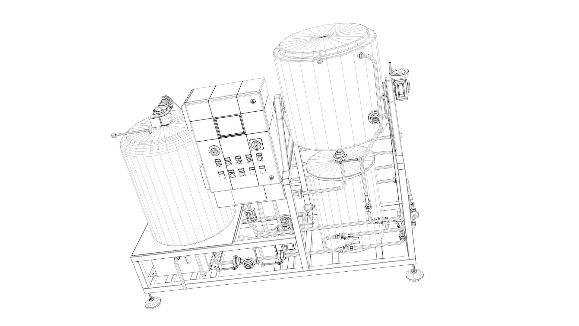 Beer Microbrewery Equipment 3D - TurboSquid 2098852