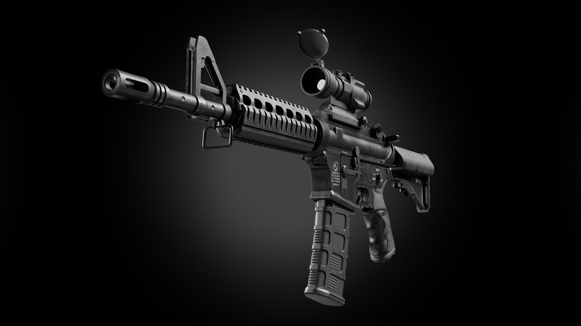 3D M4 rifle - TurboSquid 2167596