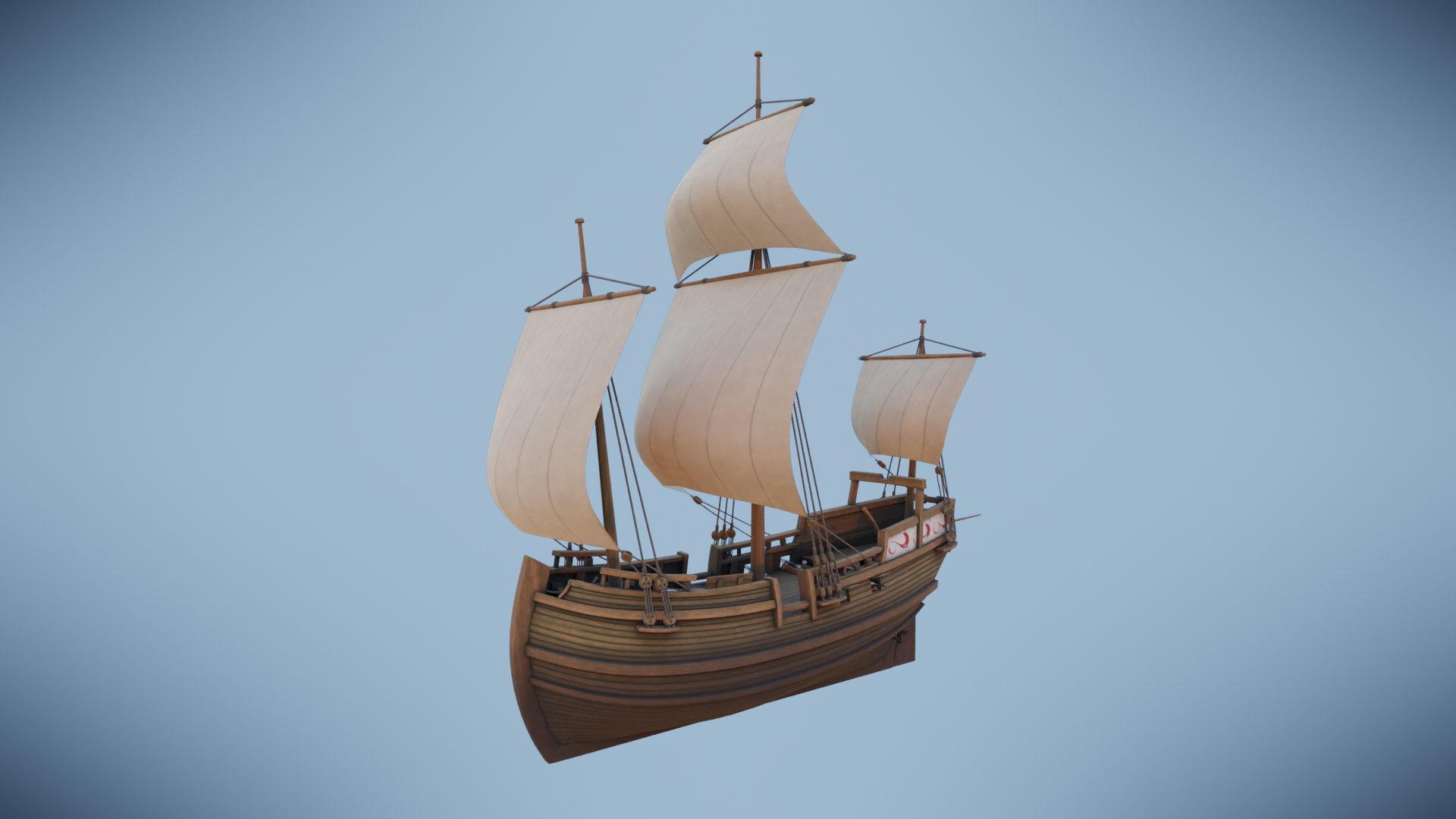 3D Herring Buss Ship model - TurboSquid 1783042