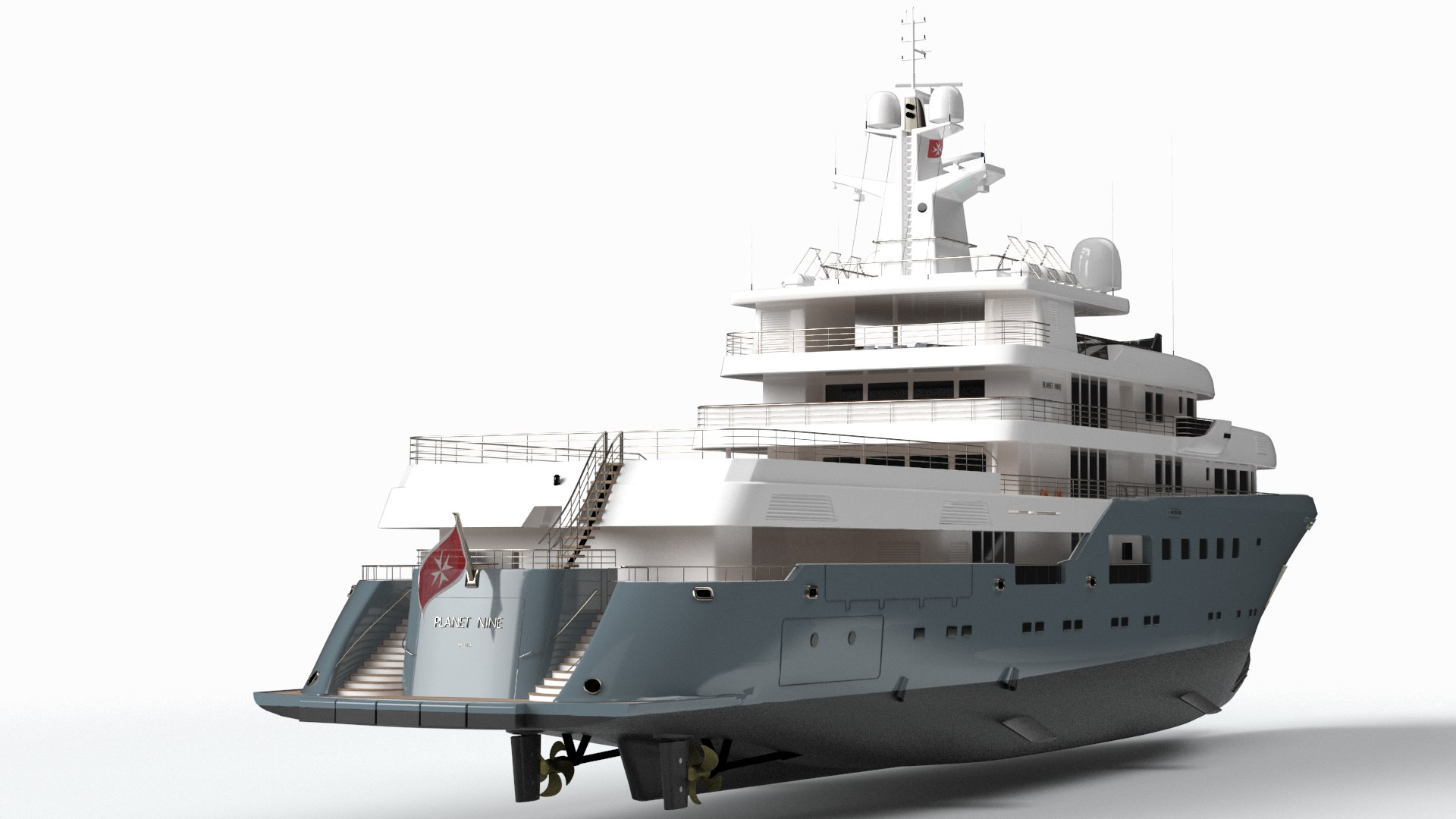 3D Planet Nine Superyacht Dynamic Simulation Model - TurboSquid 2101200