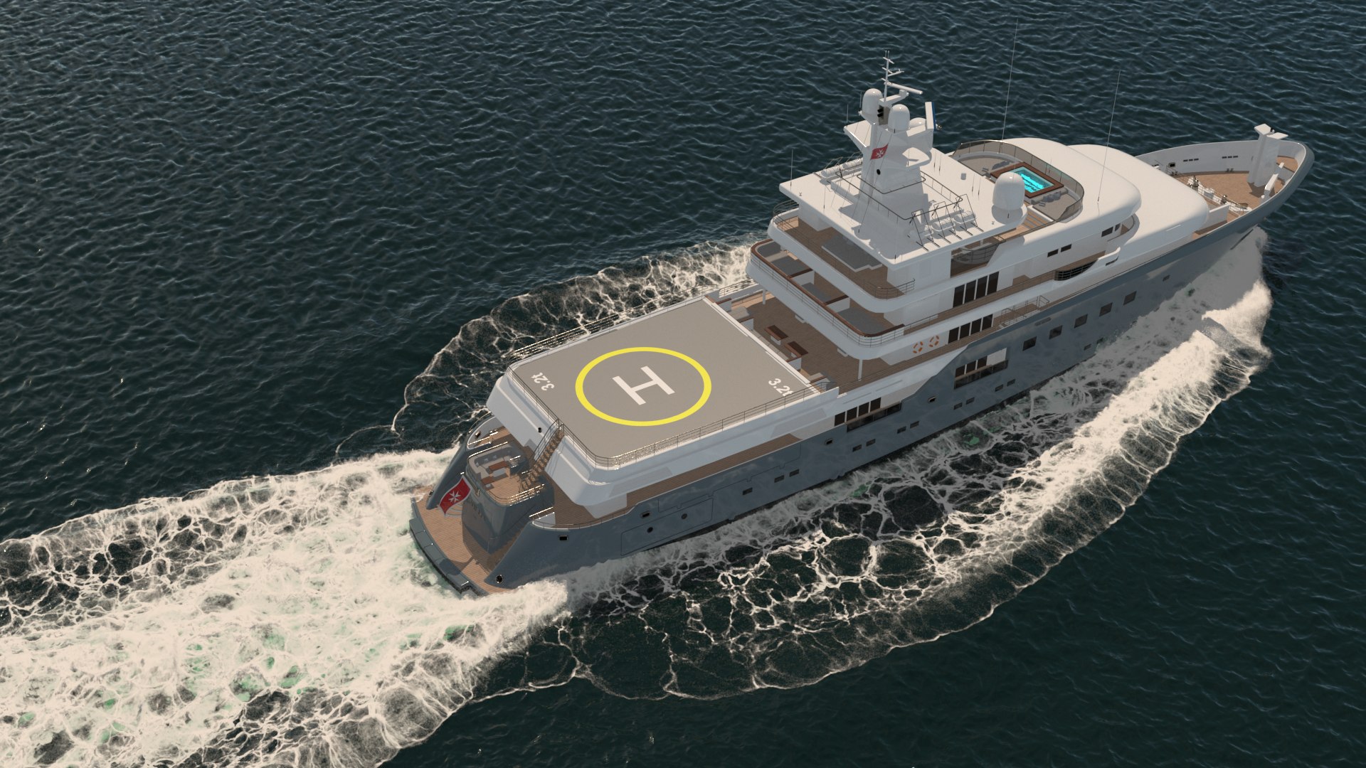 3D Planet Nine Superyacht Dynamic Simulation Model - TurboSquid 2101200