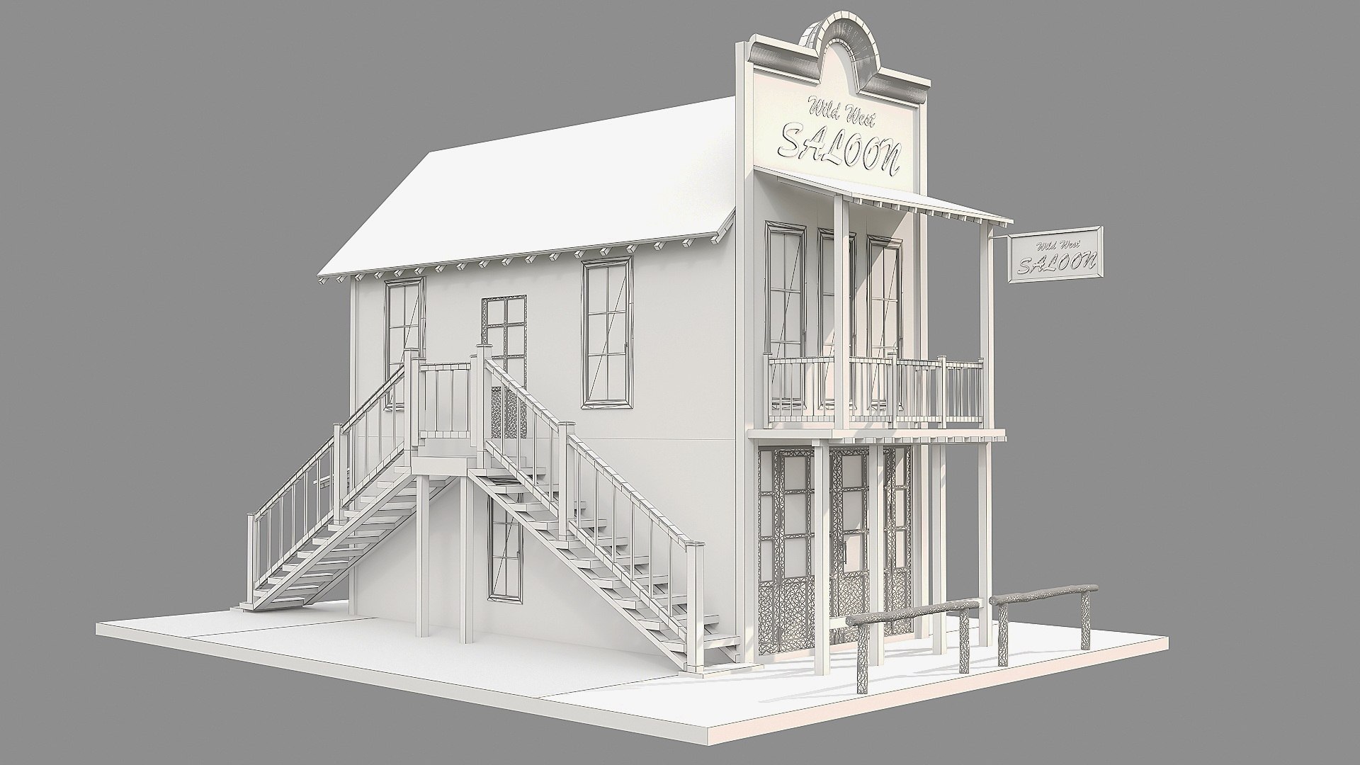 Wild West Build 3D Model - TurboSquid 1975811
