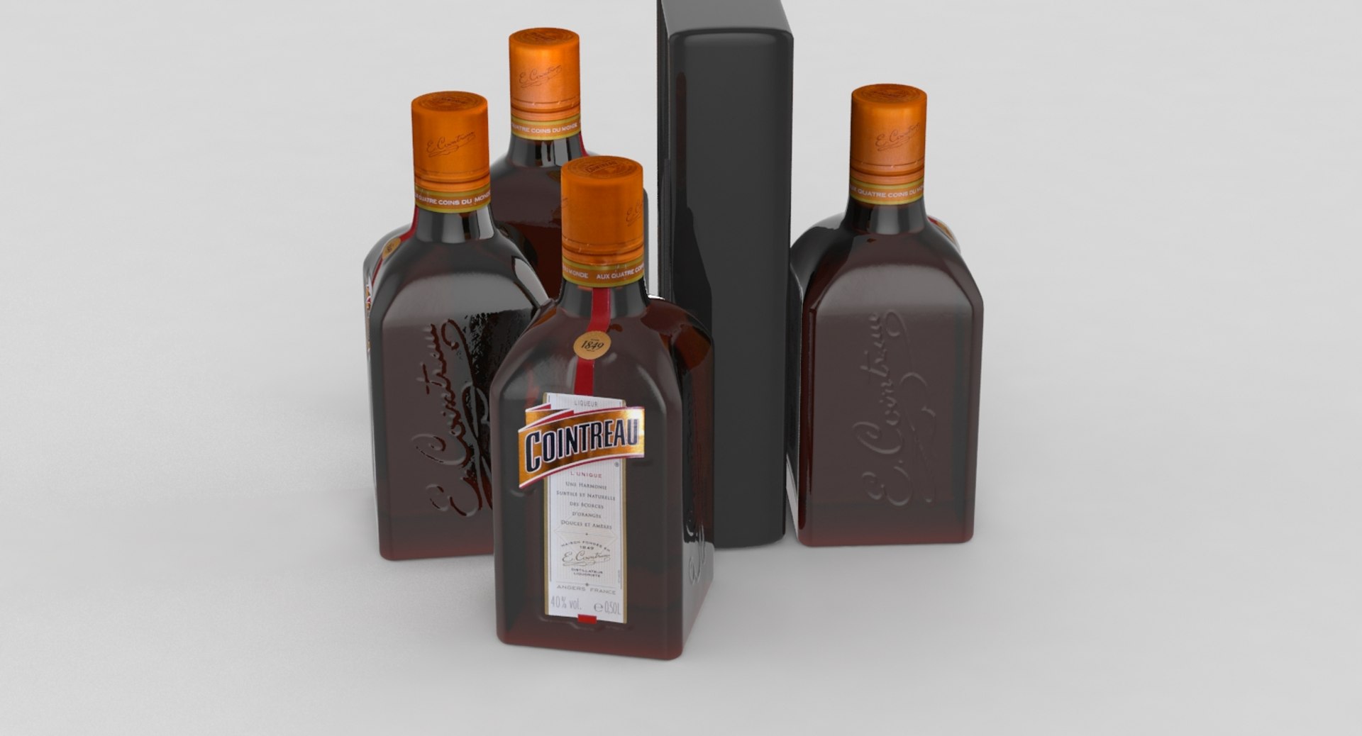 3D alcohol bottle cointreau model - TurboSquid 1220662