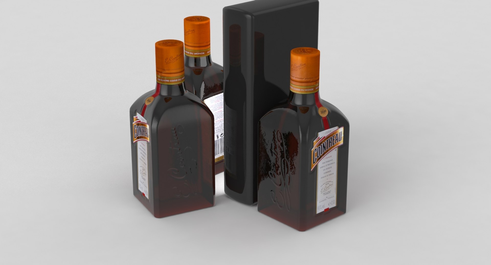 3D alcohol bottle cointreau model - TurboSquid 1220662