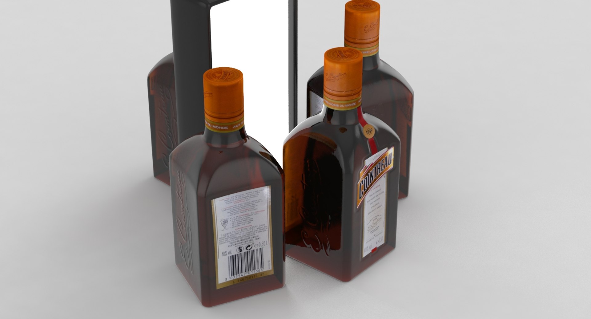 3D alcohol bottle cointreau model - TurboSquid 1220662