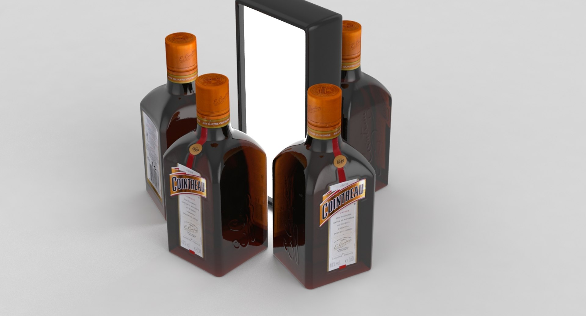 3D alcohol bottle cointreau model - TurboSquid 1220662