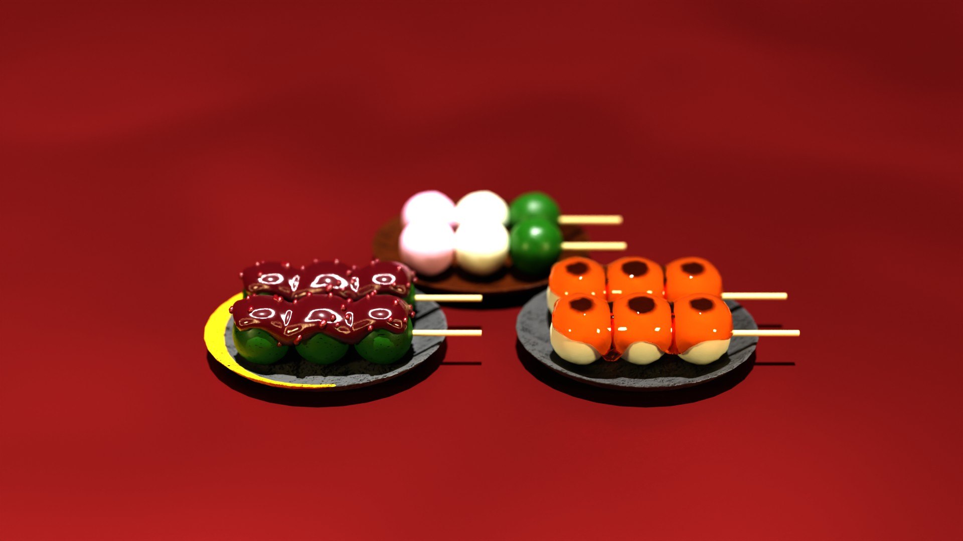 3D Model Dumpling Set - TurboSquid 1923637