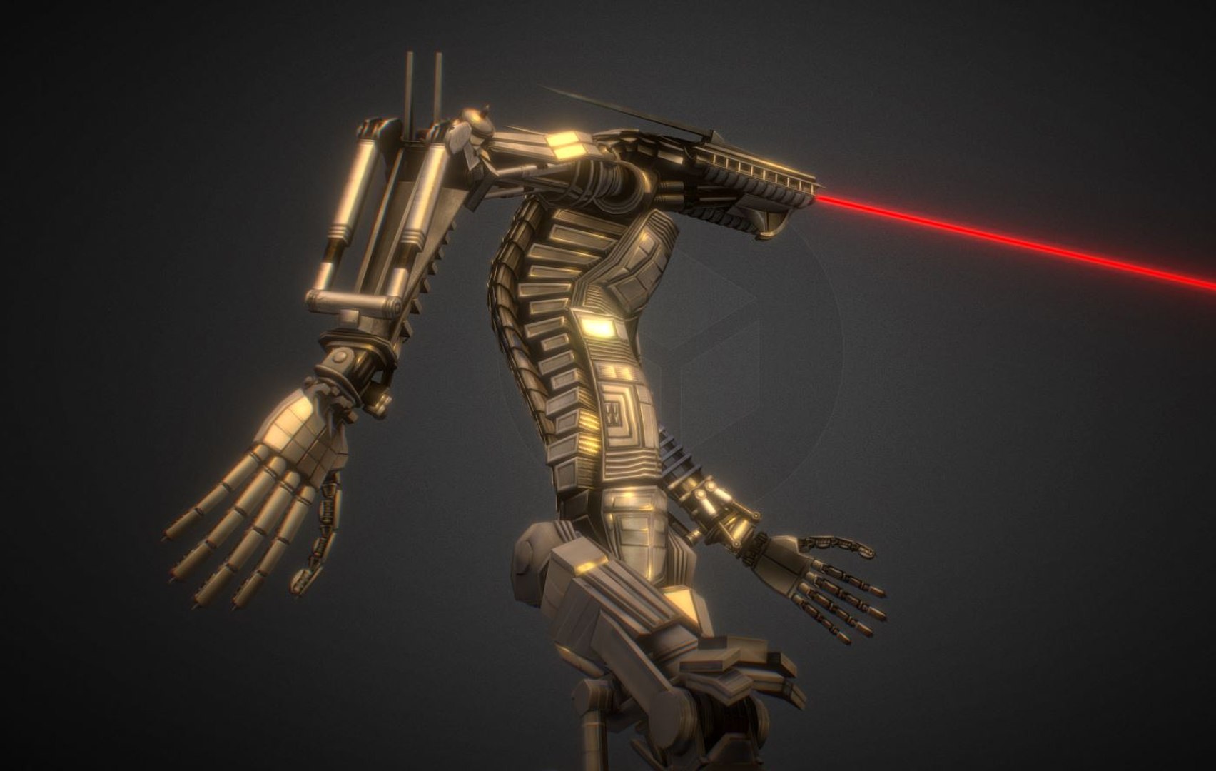 3d Model Robot Rig Animate