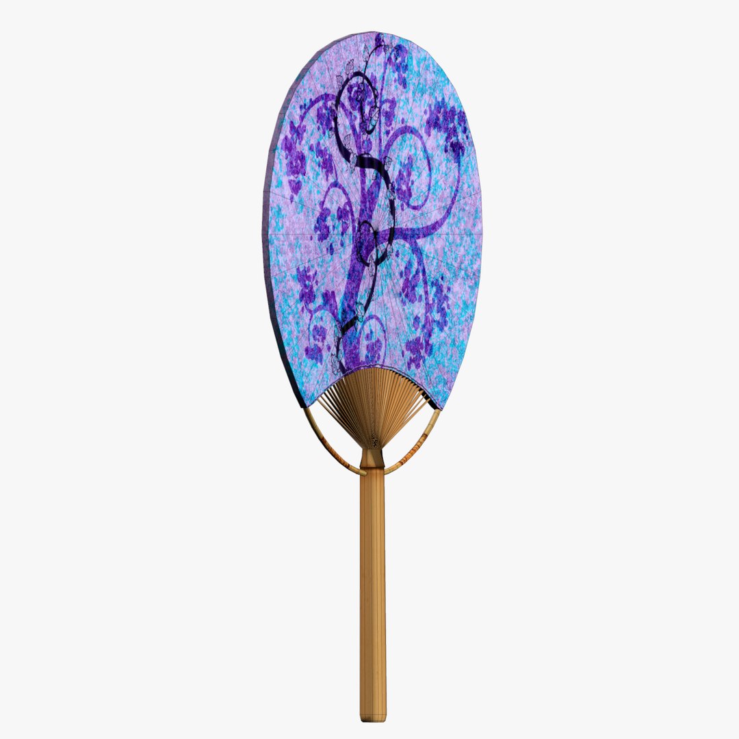 uchiwa hand fan 3d model