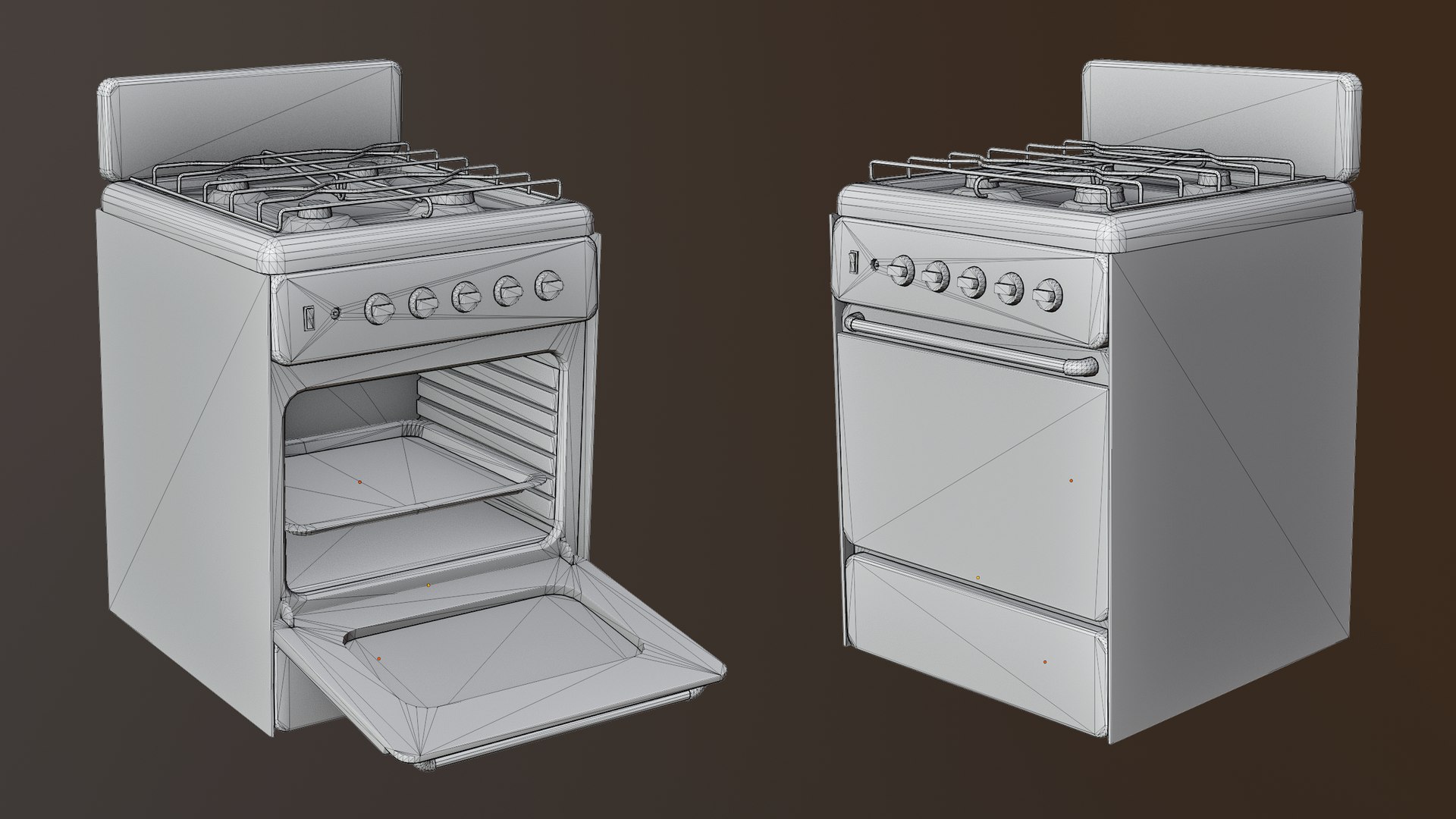 Gas Stove 3D Model - TurboSquid 1830055