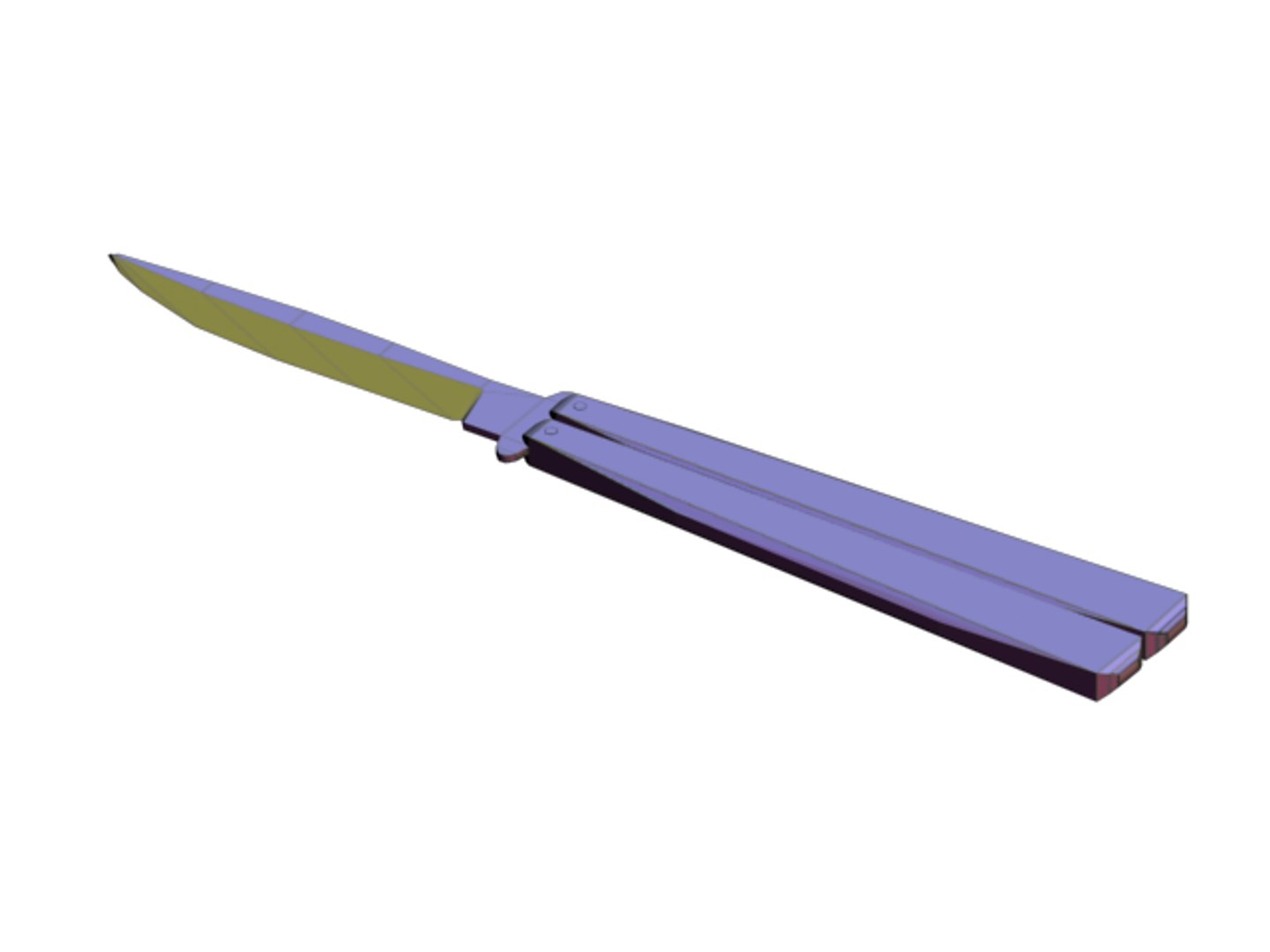 Smoothed Balisong 3d Model