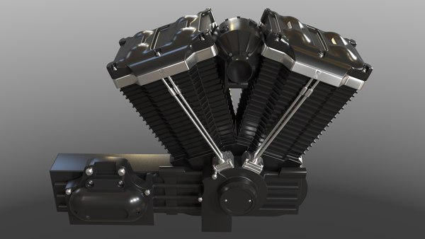 V-Twin-Motor 3D-Modell - TurboSquid 2042015