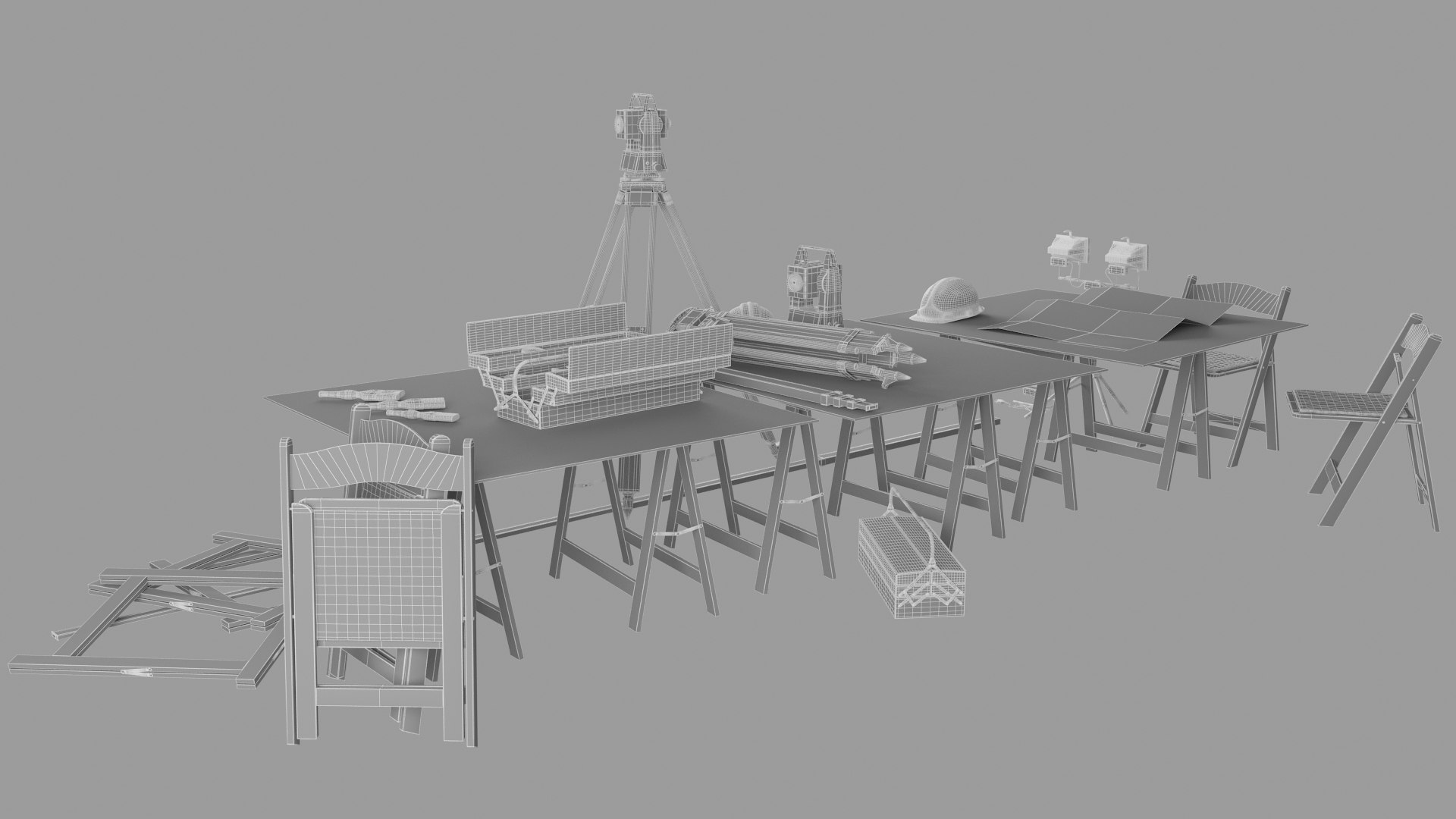 Building Site Table Tools 3D - TurboSquid 1551446