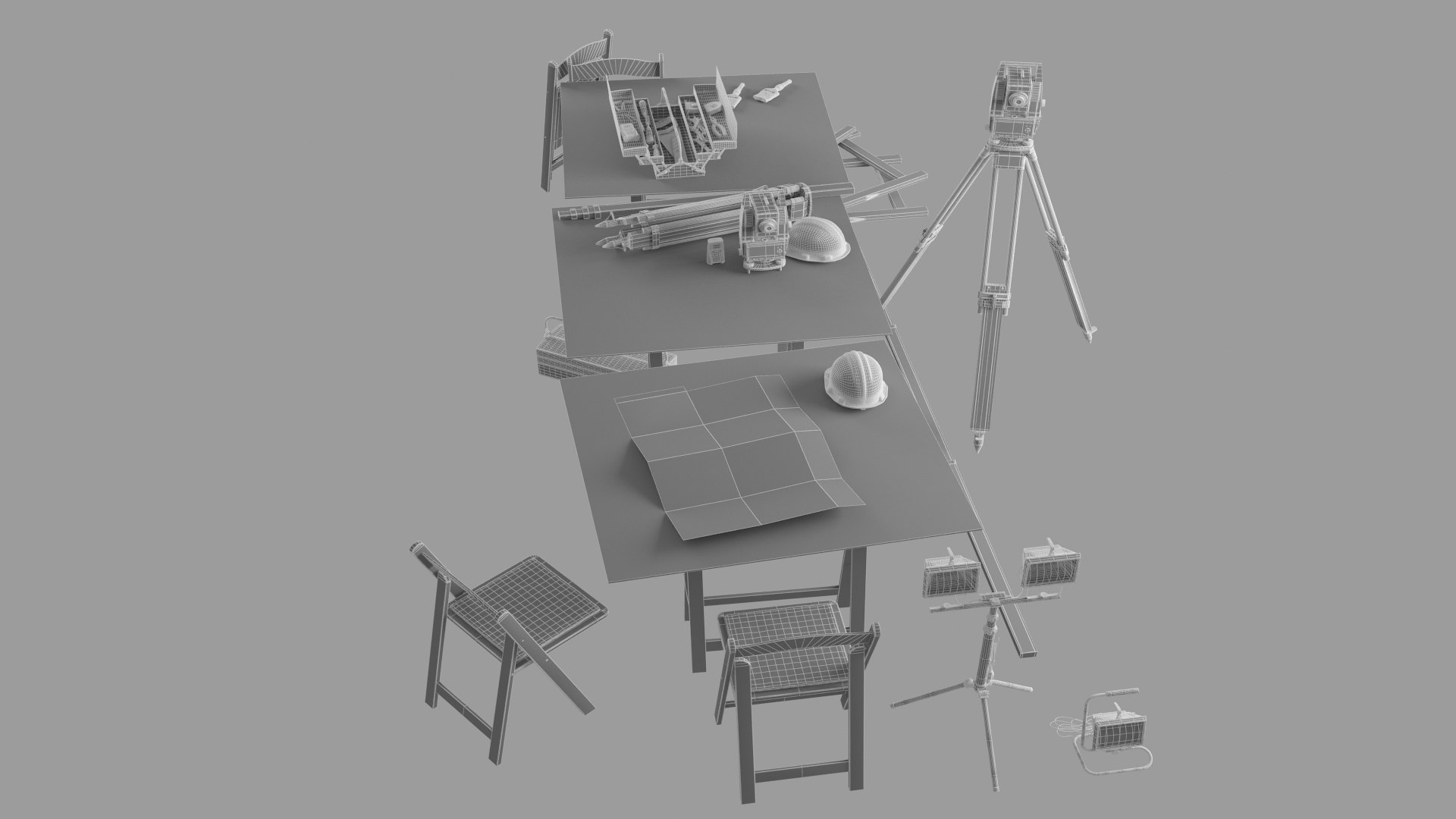 Building Site Table Tools 3D - TurboSquid 1551446