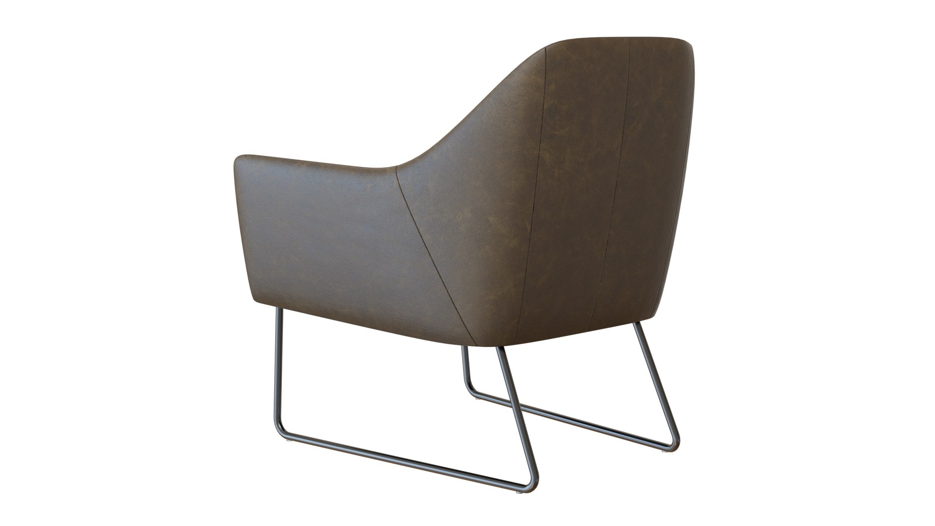 3D Crate And Barrel Clancy Leather Chair - TurboSquid 1990863