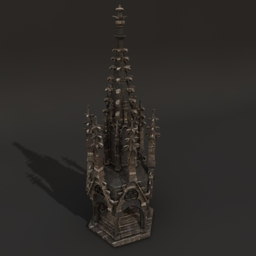 Gothic Ornate Tower 3d Model