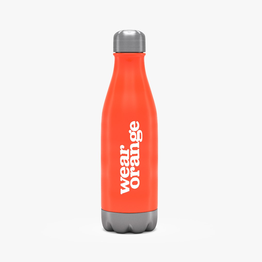 3D Wear Orange Water Bottle Model - TurboSquid 2100284