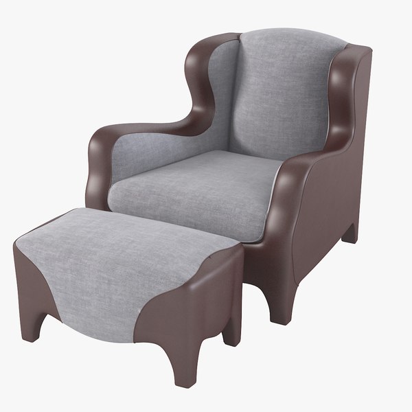 3d model promemoria club armchair pouf