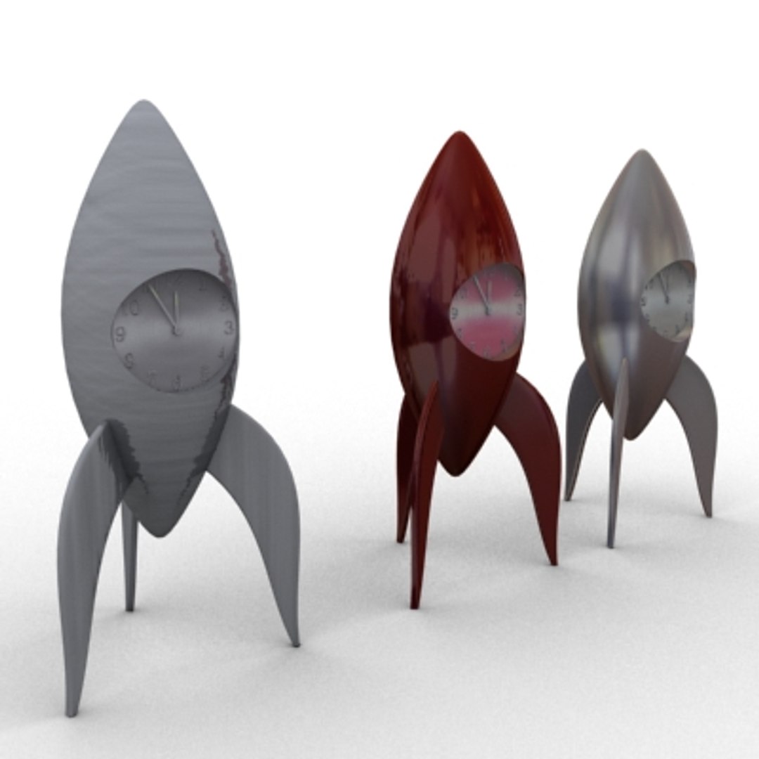3d rocket clocks