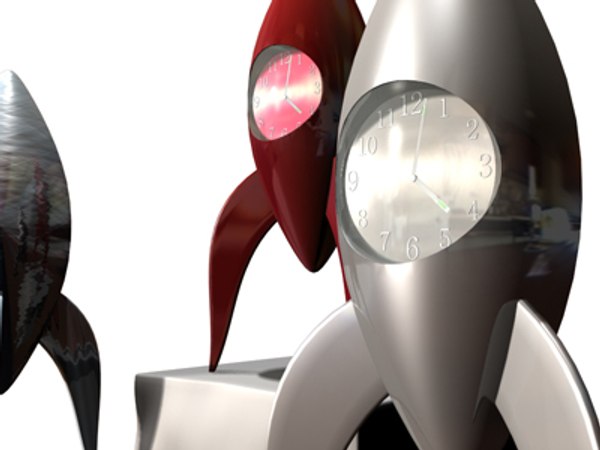 3d rocket clocks
