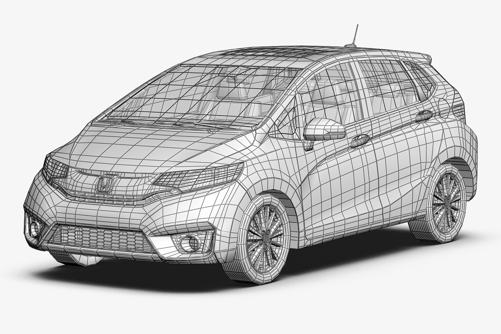 3d Model 2015 Honda Fit