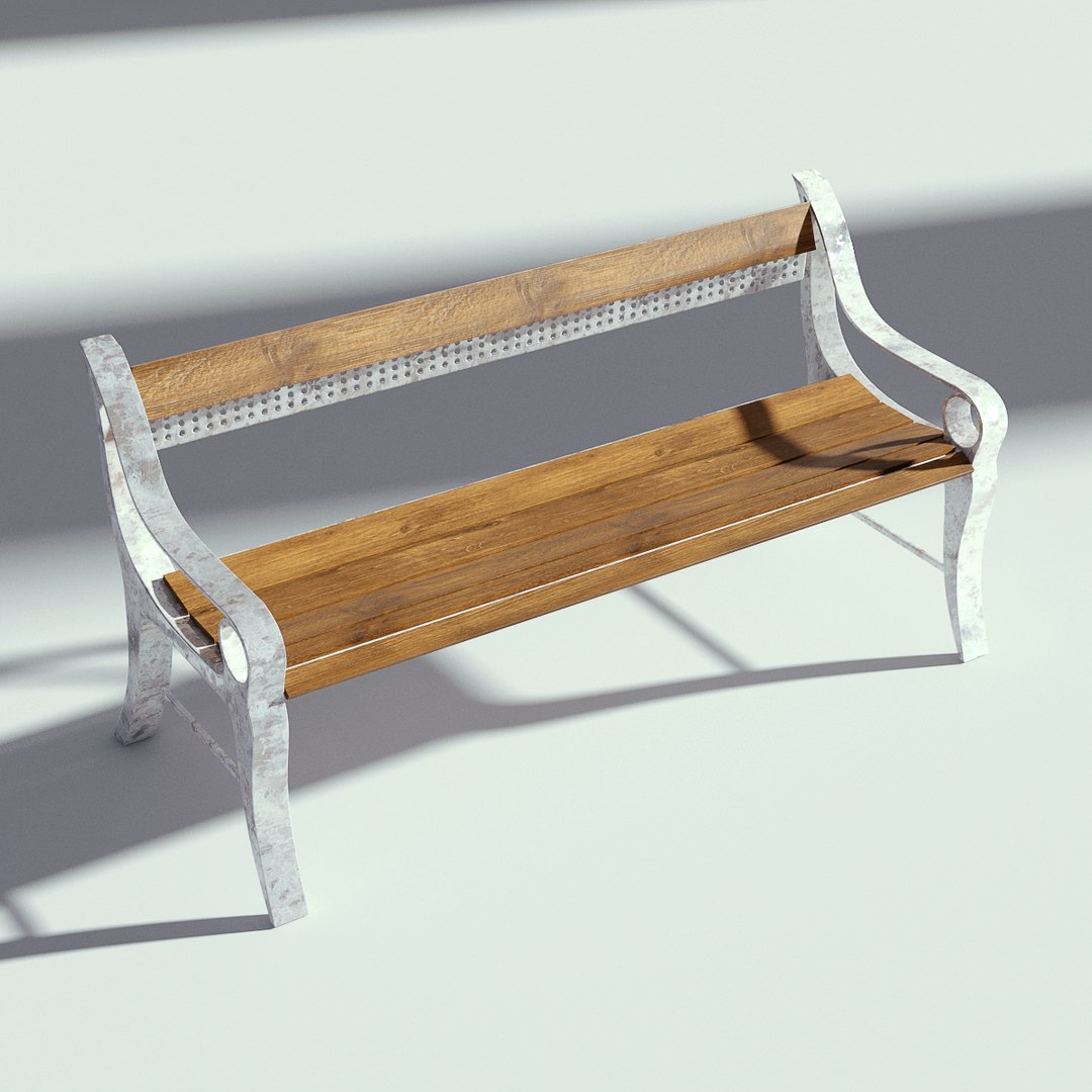 3D street bench model - TurboSquid 1463322